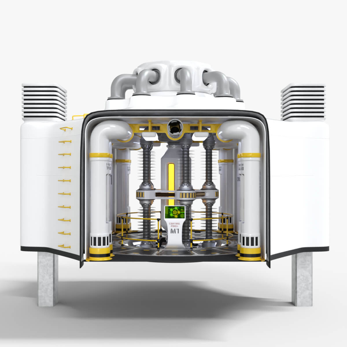 Nuclear Reactor Sci-Fi Low Poly 3D Model by Lord_akaal