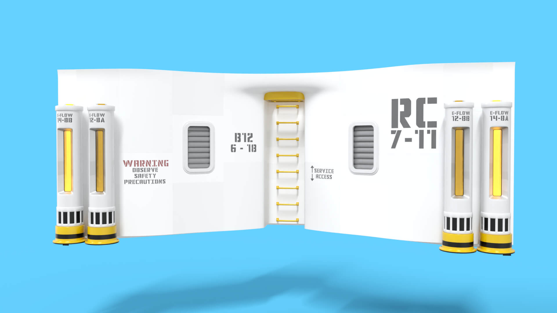 Nuclear Reactor Sci-Fi Low Poly 3D Model by Lord_akaal