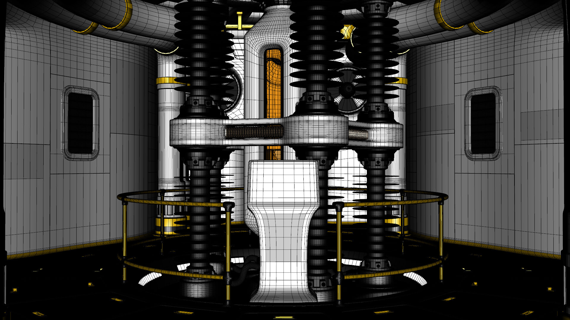 Nuclear Reactor Sci-Fi Low Poly 3D Model by Lord_akaal