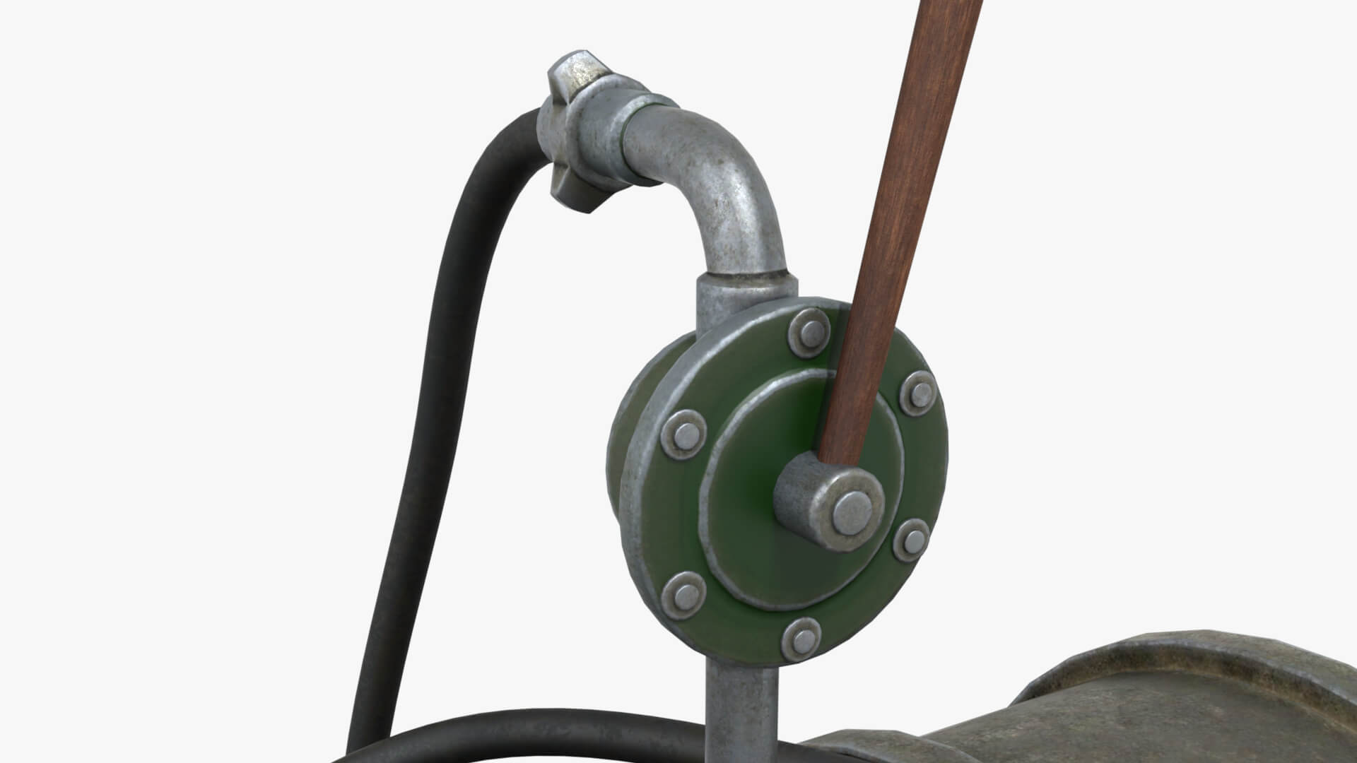Oil Drum Fuel Stowed Low Poly 3D Model by Lord_akaal