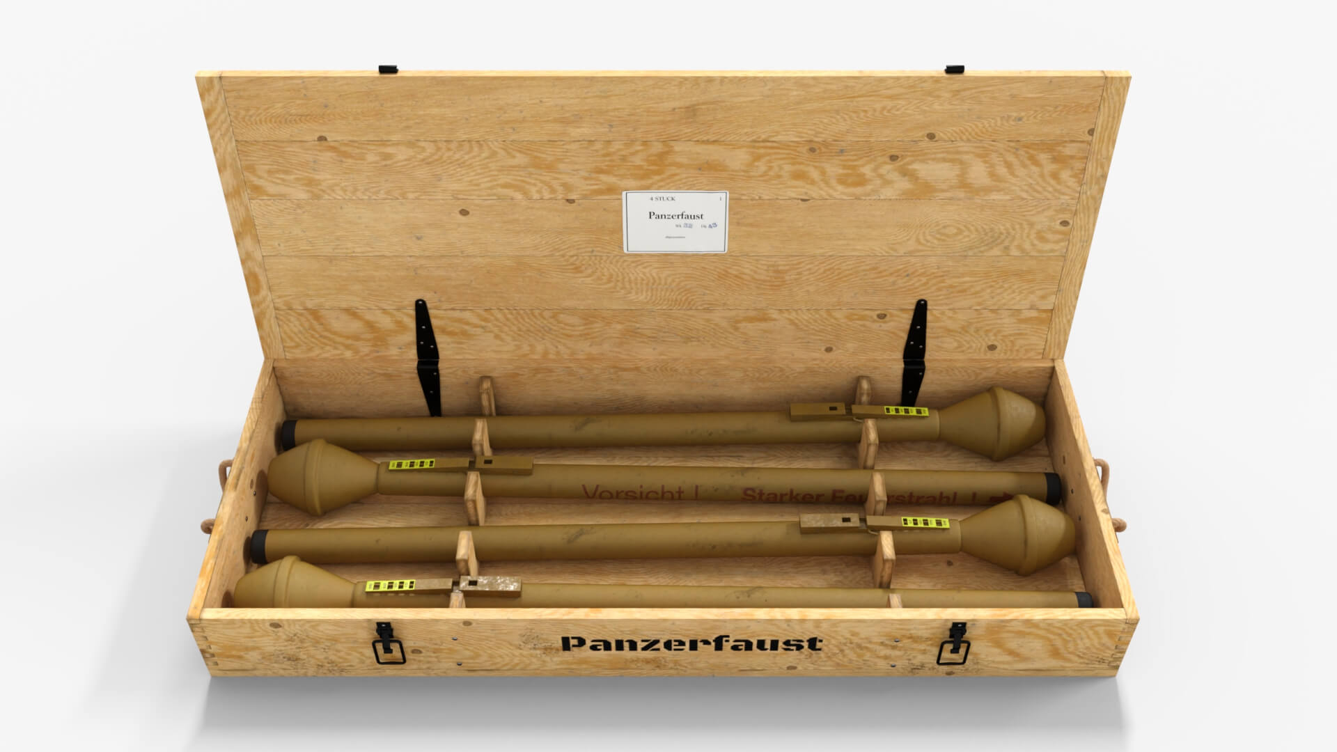 Panzerfaust With Box Low Poly 3D Model by Lord_akaal