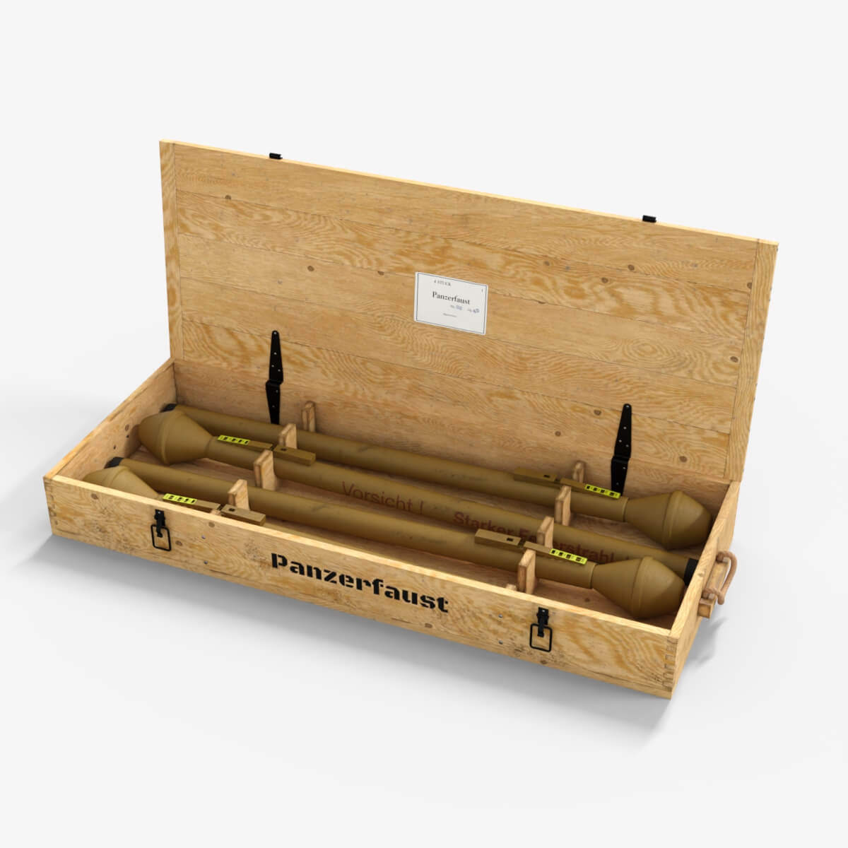 Panzerfaust With Box Low Poly 3D Model by Lord_akaal