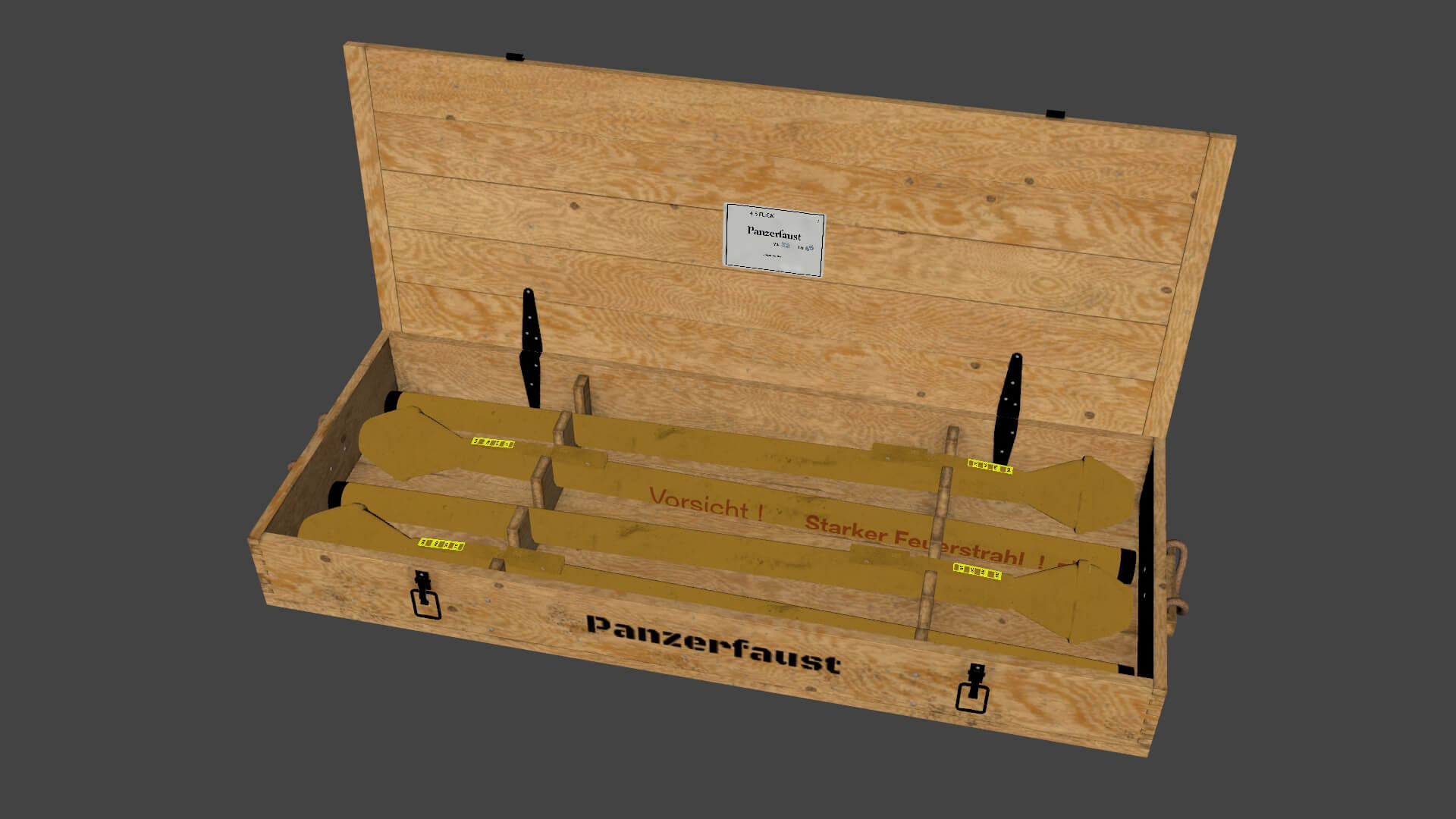 Panzerfaust With Box Low Poly 3D Model by Lord_akaal