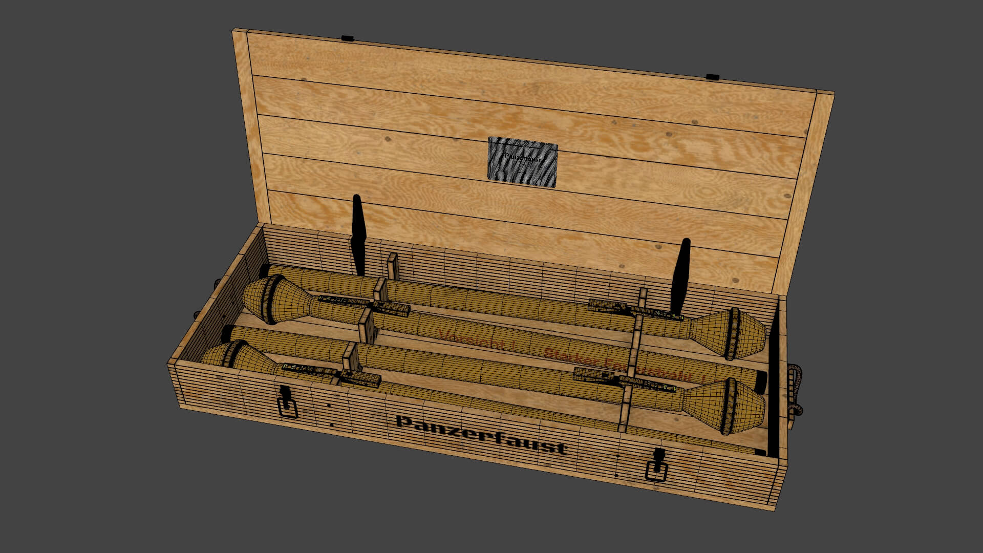 Panzerfaust With Box Low Poly 3D Model by Lord_akaal