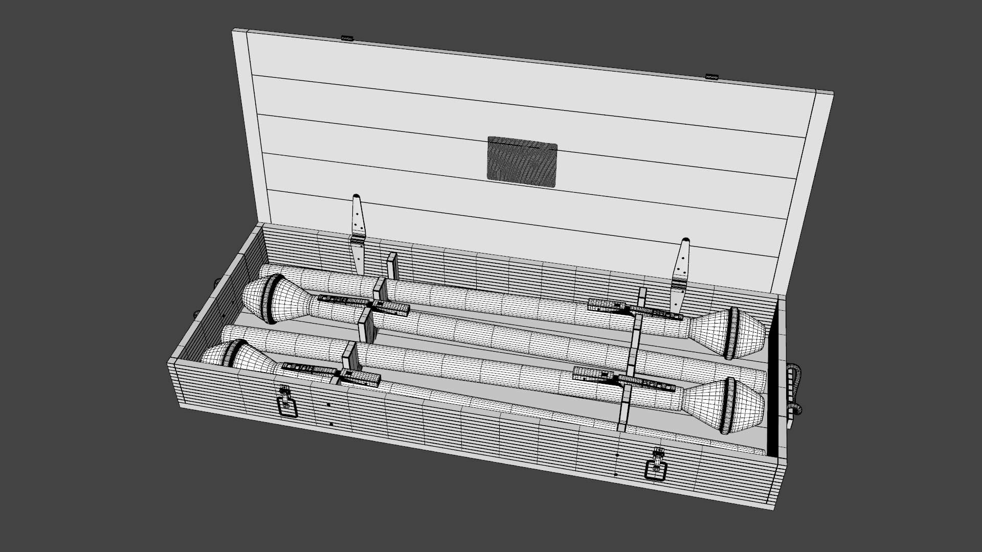 Panzerfaust With Box Low Poly 3D Model by Lord_akaal