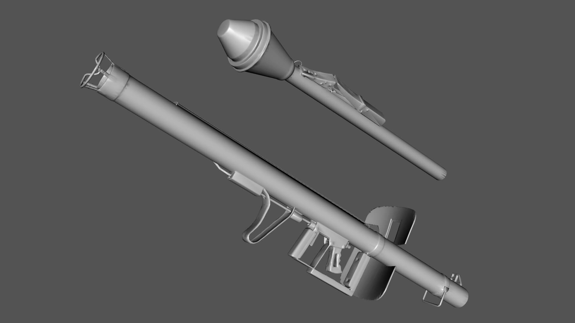 Panzerfaust WW2 Low Poly 3D Model by Lord_akaal