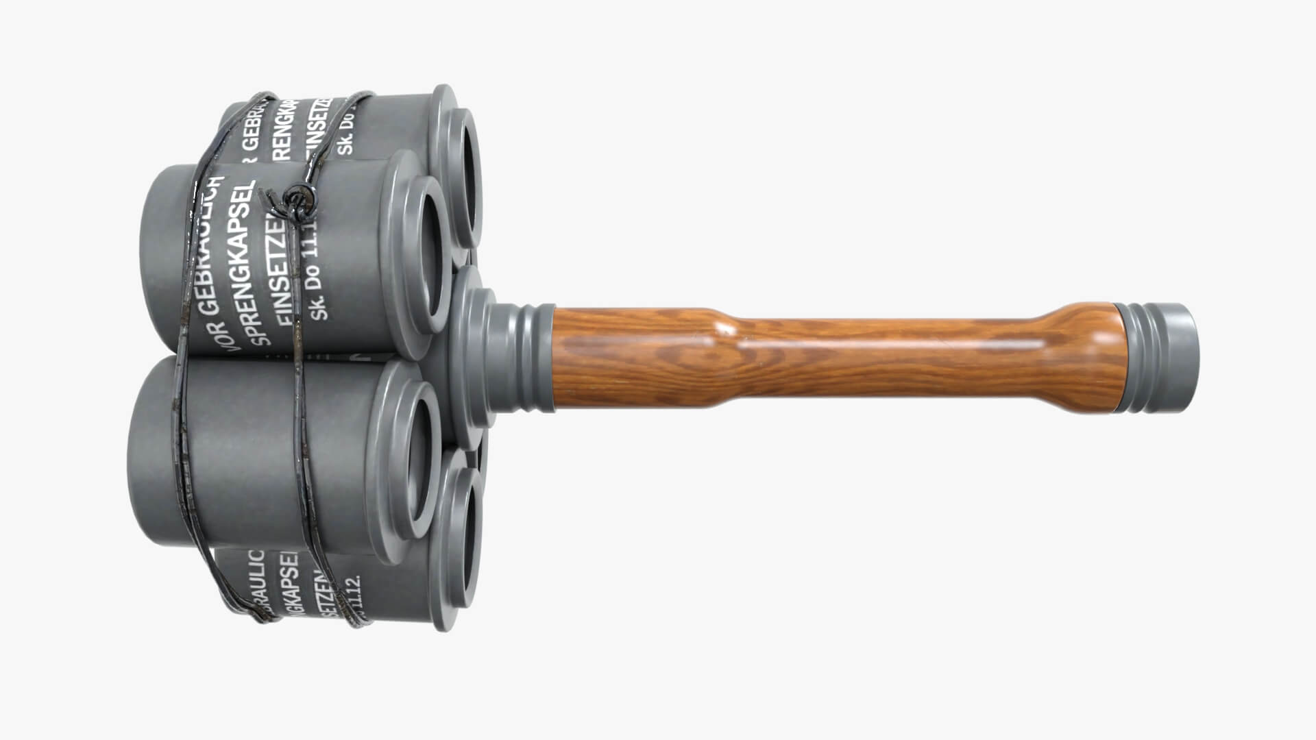 Stielhandgranate WW2 Low Poly 3D Model by Lord_akaal