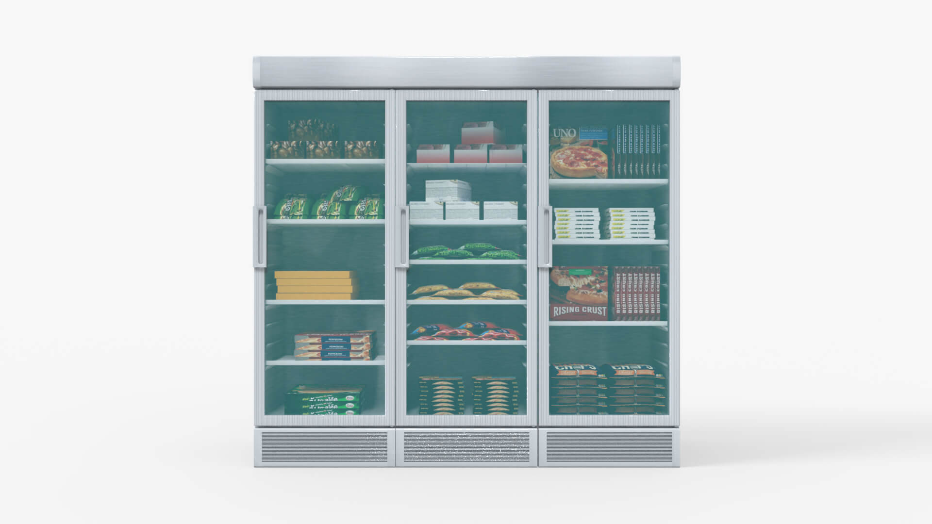 Supermarket Fridge Collection Low Poly 3D Model by Lord_akaal