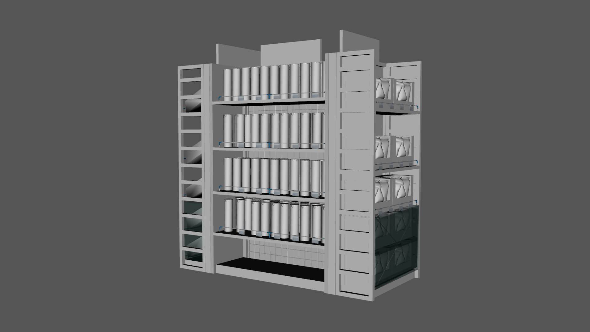 Supermarket Shelves Chips Pack Low Poly 3D Model by Lord_akaal
