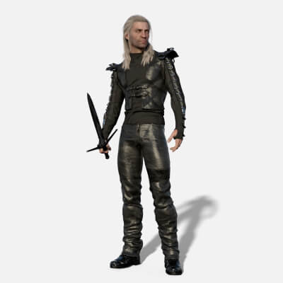 The Witcher Low-Poly 3D Model by Lord_akaal