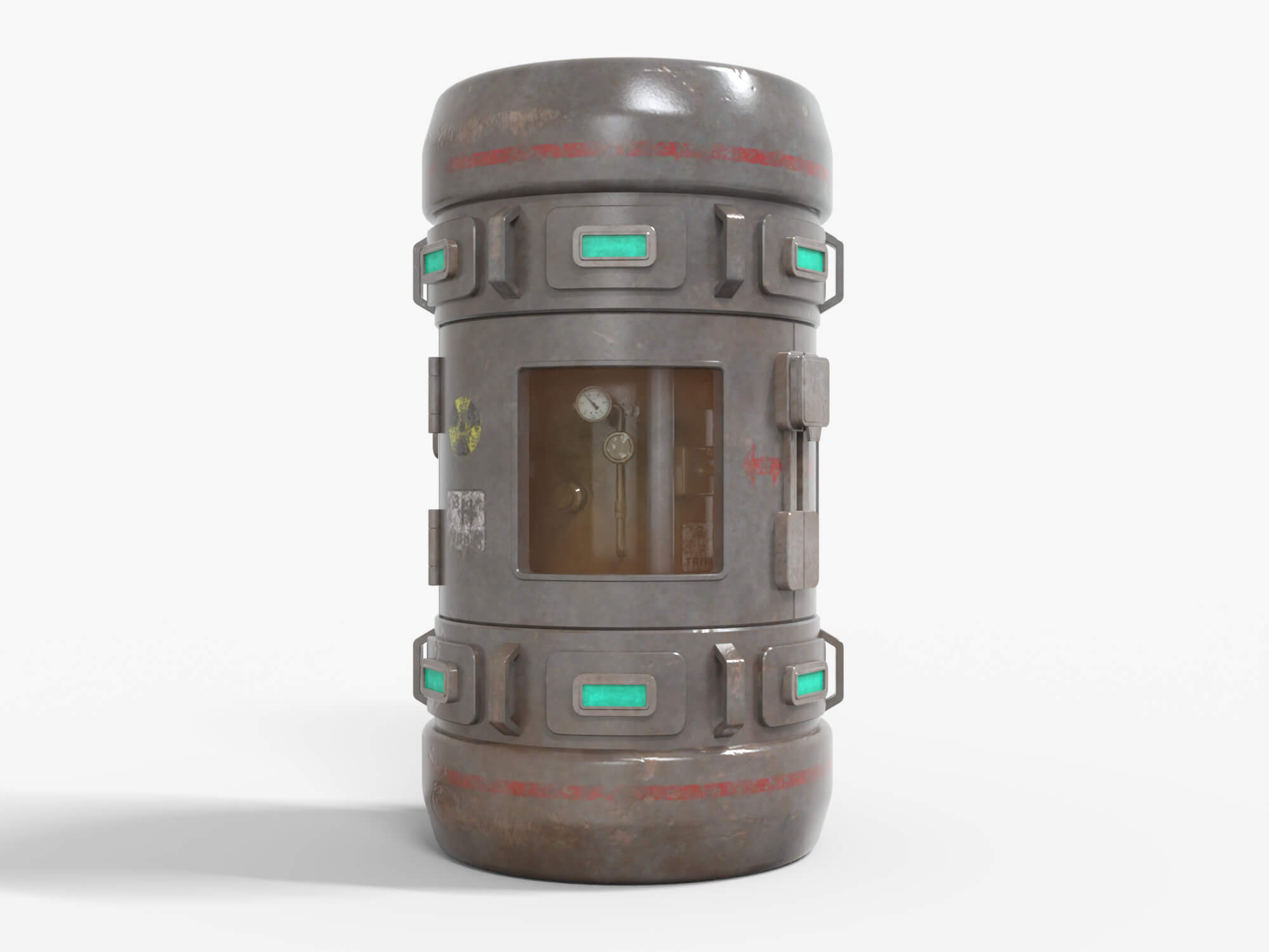Tritium Container Hydrogen-3 Low Poly 3D Model by Lord_akaal