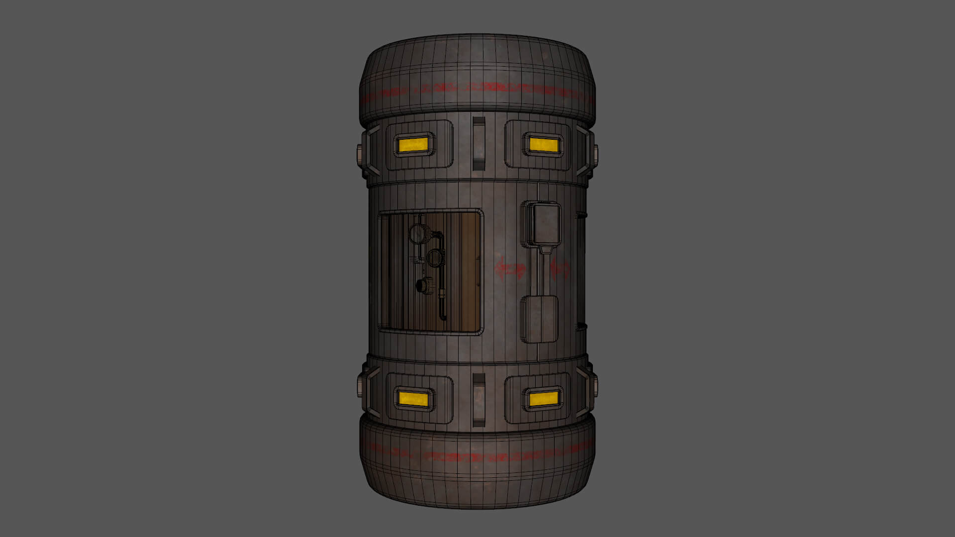 Tritium Container Hydrogen-3 Low Poly 3D Model by Lord_akaal