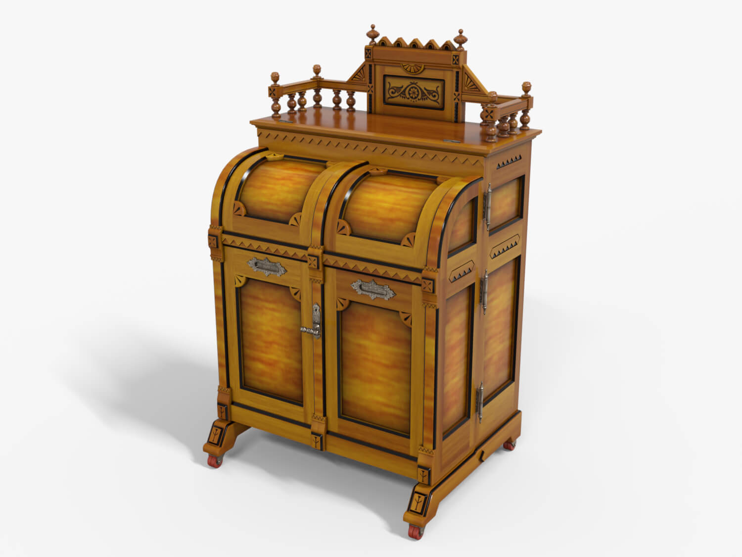 Victorian Desk Low Poly 3D Model by Lord_akaal