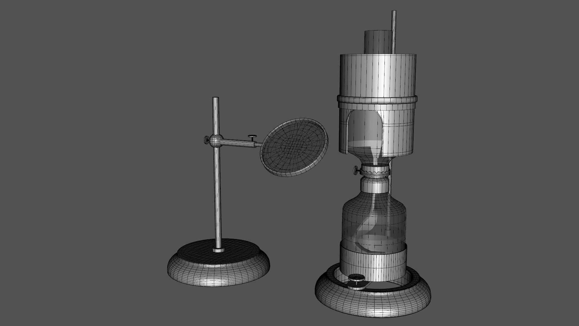 Victorian Lamp and Light Focus Low Poly 3D Model by Lord_akaal