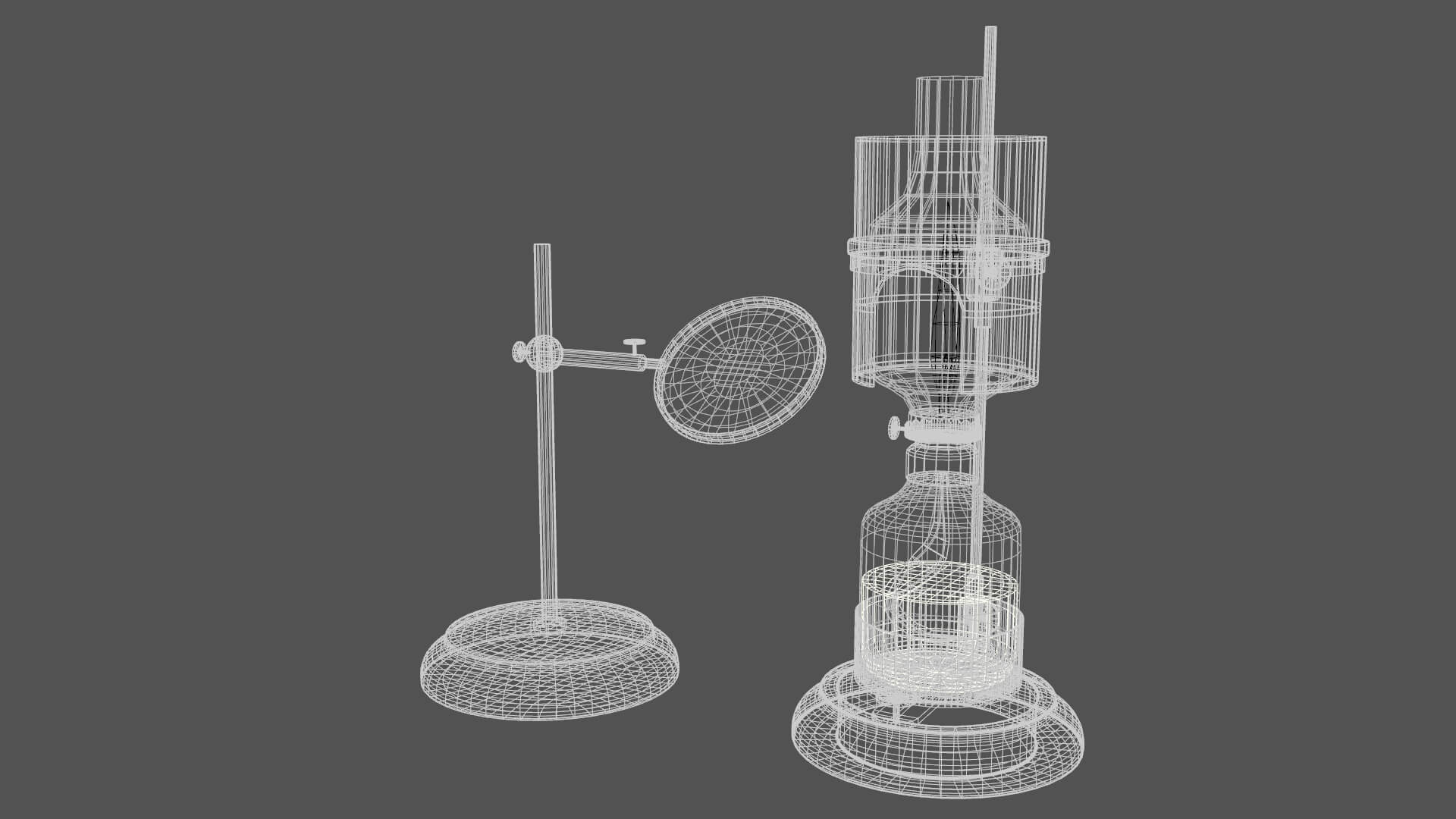 Victorian Lamp and Light Focus Low Poly 3D Model by Lord_akaal