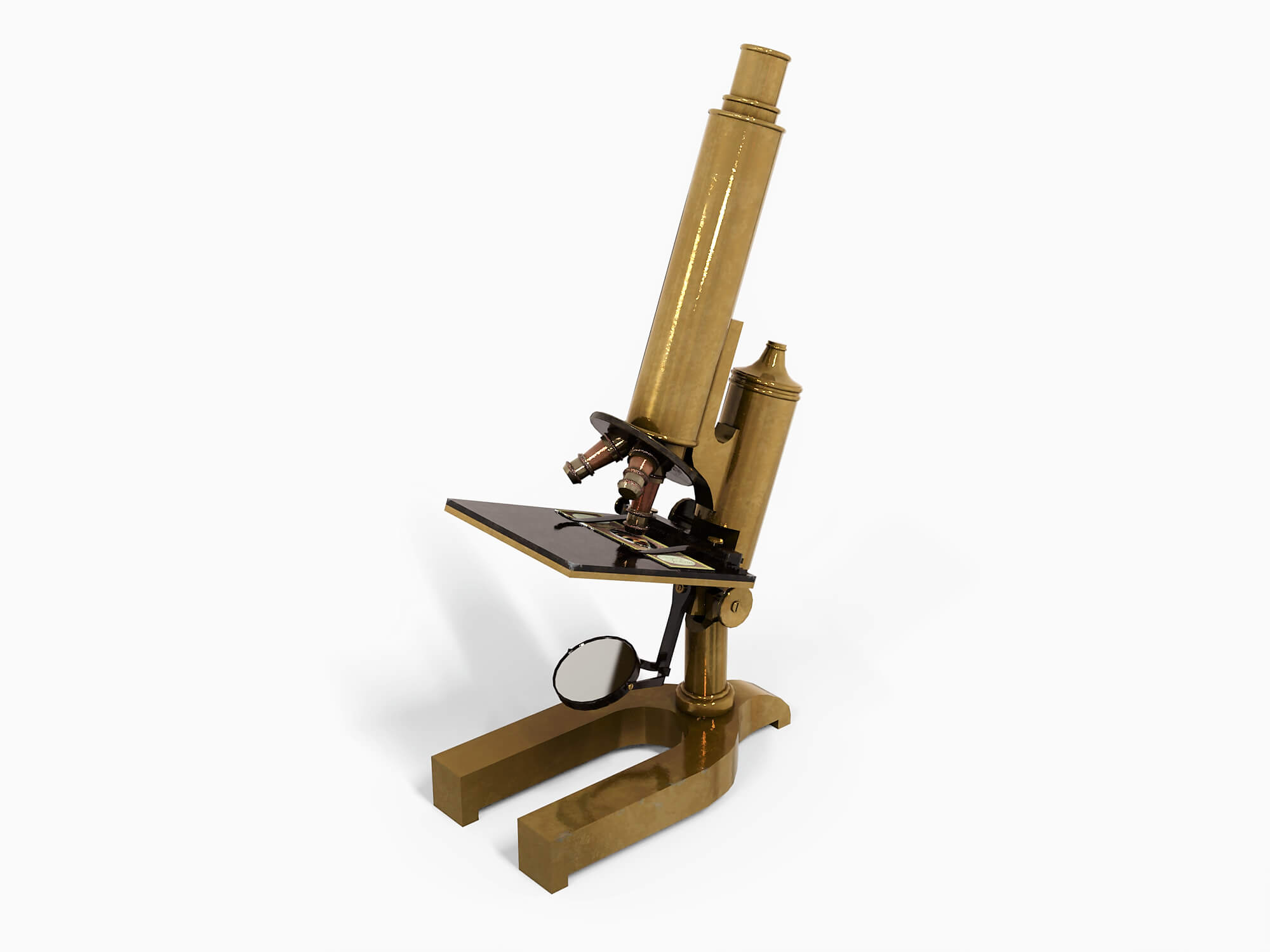 Victorian Microscope Low Poly 3D Model by Lord_akaal