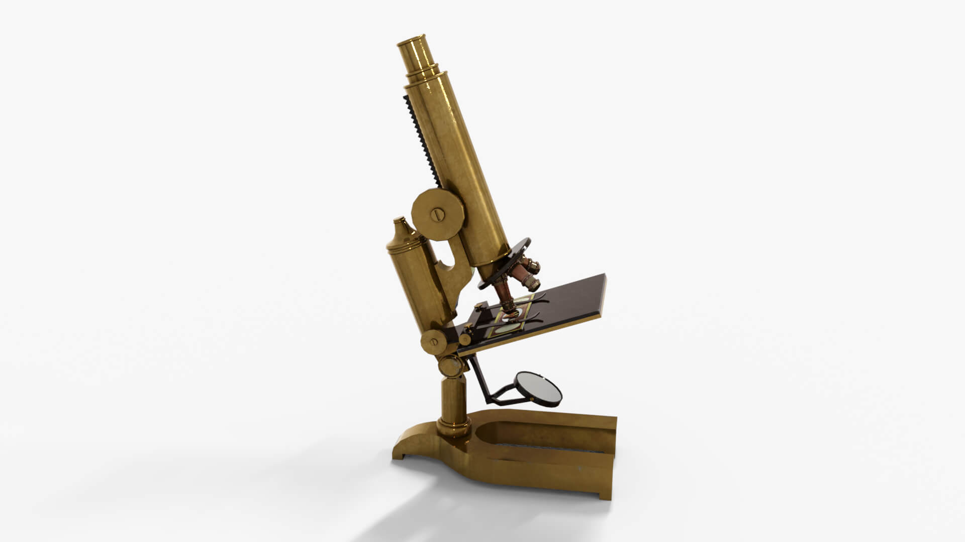 Victorian Microscope Low Poly 3D Model by Lord_akaal