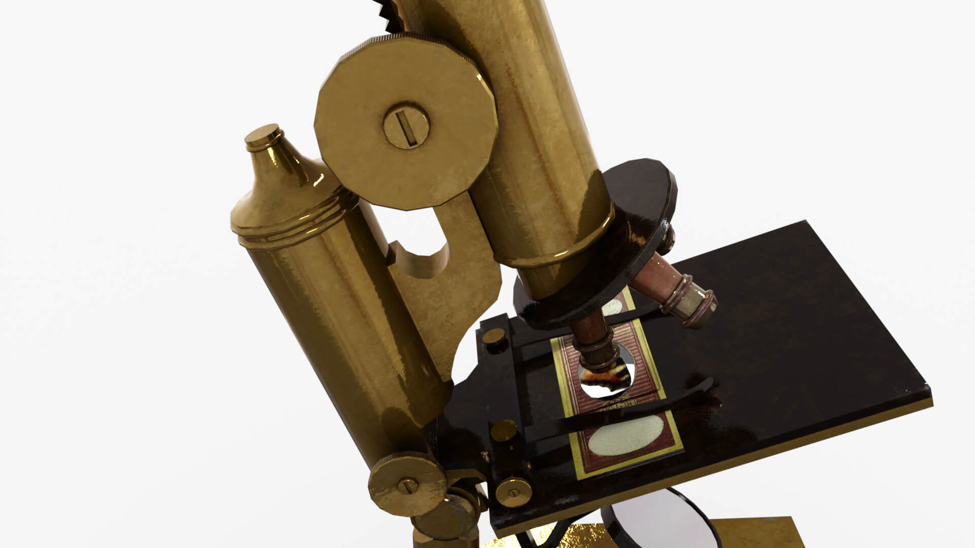 Victorian Microscope Low Poly 3D Model by Lord_akaal
