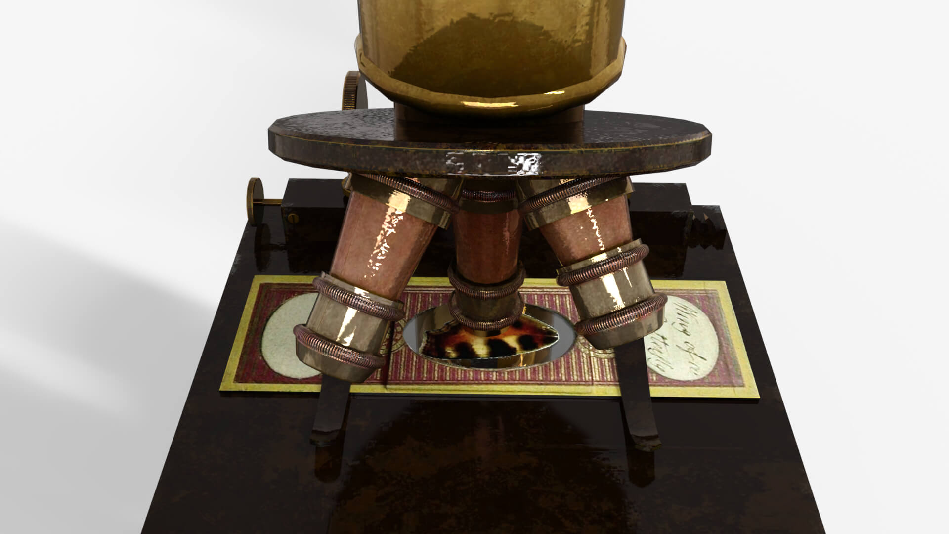 Victorian Microscope Low Poly 3D Model by Lord_akaal