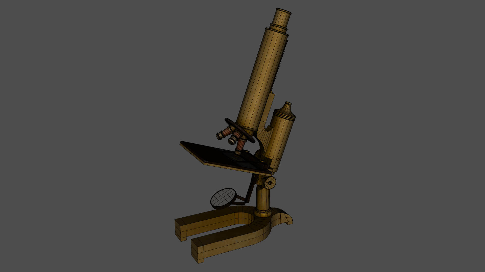 Victorian Microscope Low Poly 3D Model by Lord_akaal