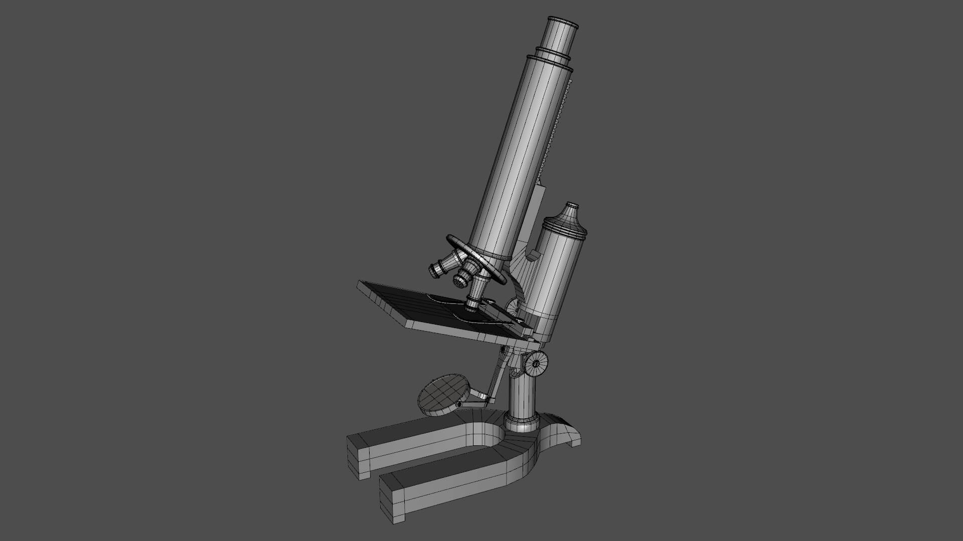 Victorian Microscope Low Poly 3D Model by Lord_akaal