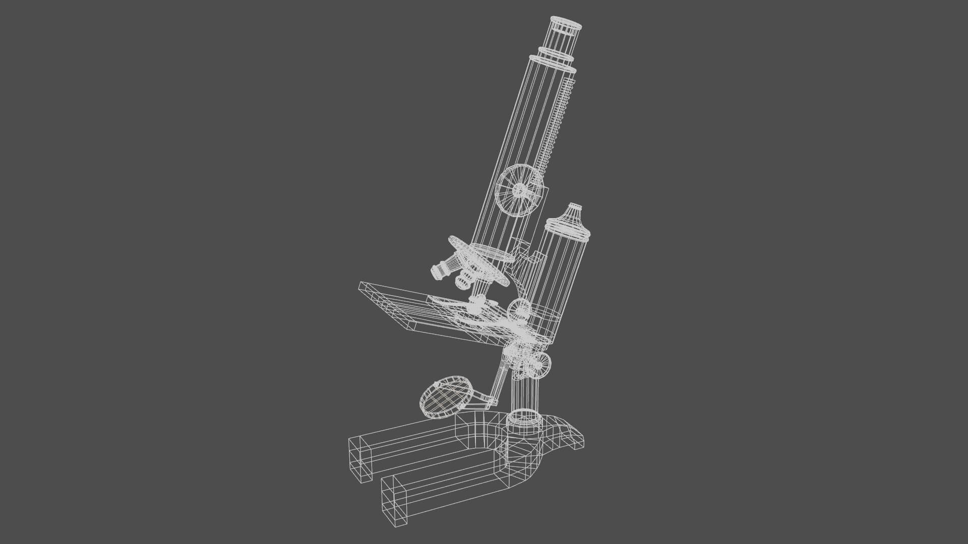 Victorian Microscope Low Poly 3D Model by Lord_akaal
