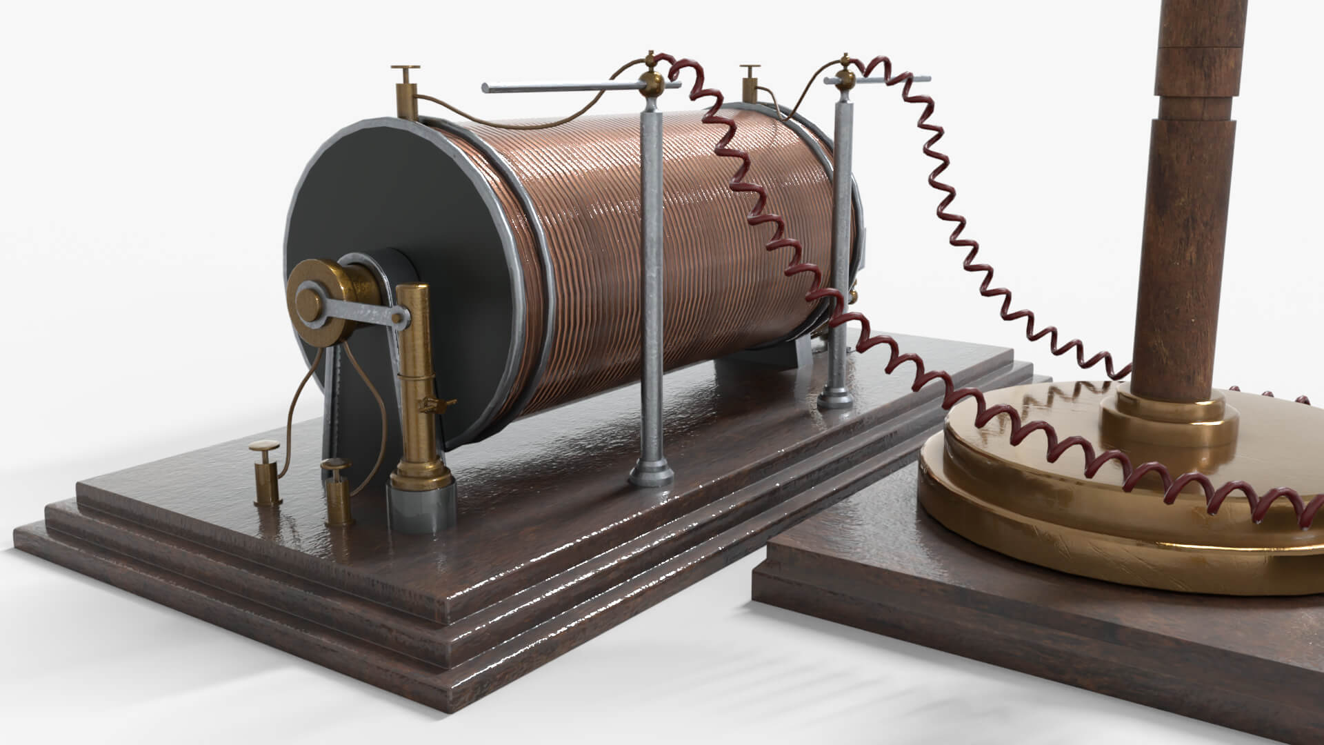 Victorian X Ray Machine 1895 Low Poly 3D Model by Lord_akaal
