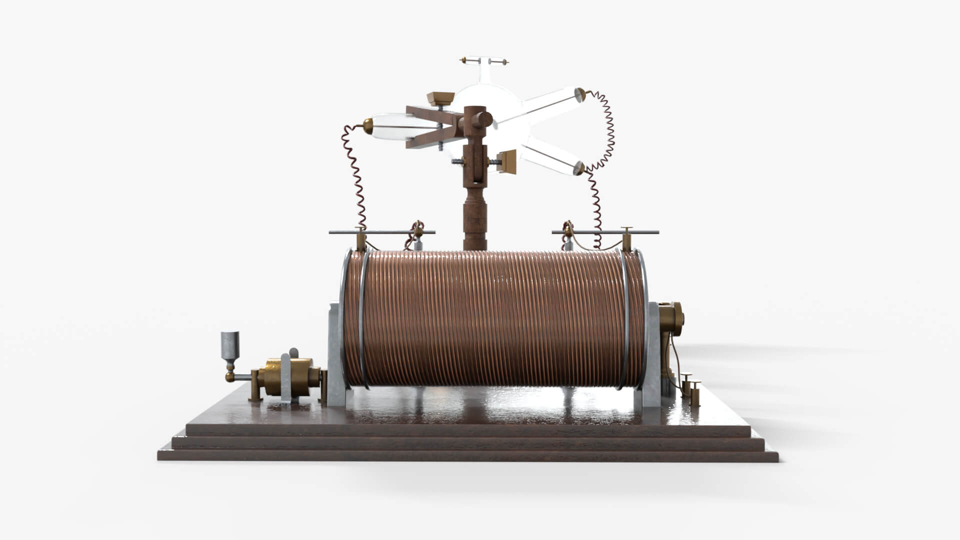 Victorian X Ray Machine 1895 Low Poly 3D Model by Lord_akaal
