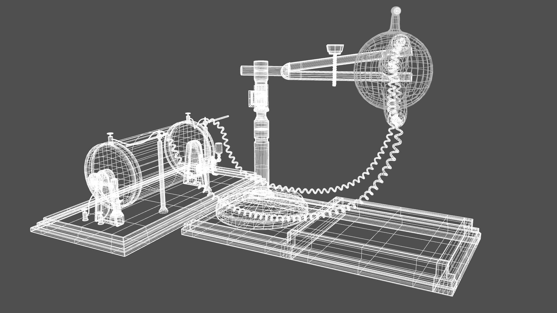 Victorian X Ray Machine 1895 Low Poly 3D Model by Lord_akaal