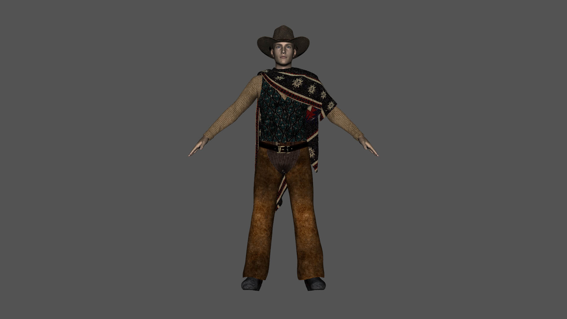 Wild West Sunset Rider Cowboy Low Poly - 3D Model by Lord_akaal