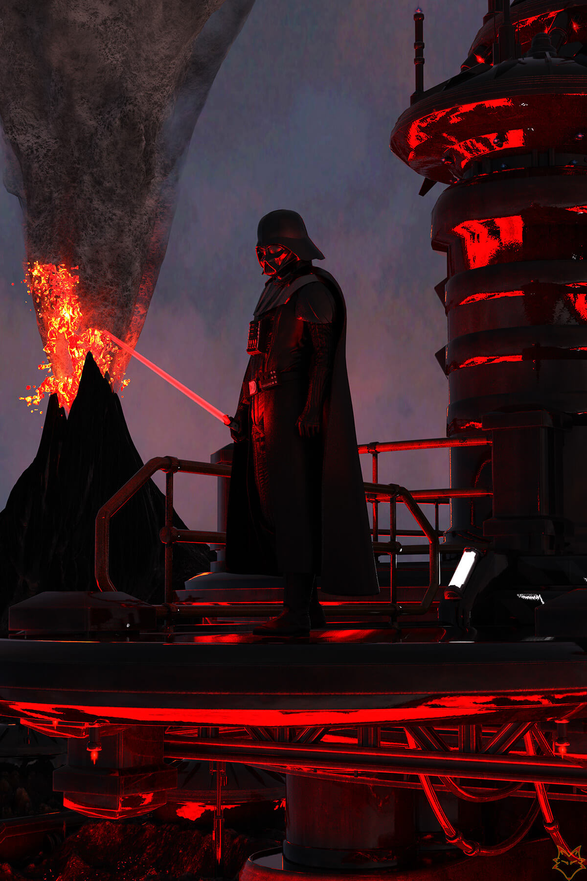 VADER 3D Render, Digital Art by lordcoyote