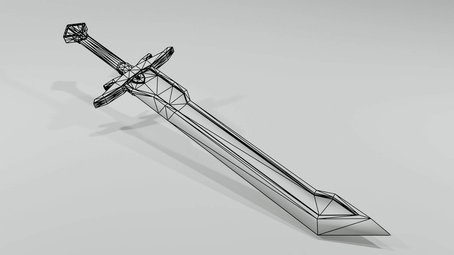 Sword Two-Hander Free 3D Model by LordEnot