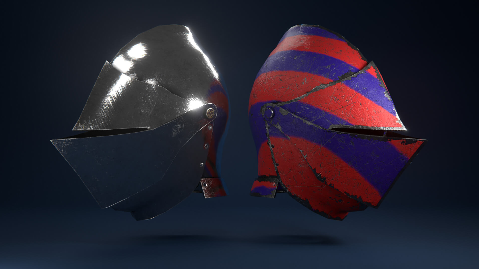 Armet Helmet + 4 skins - 3D Model by Lordische