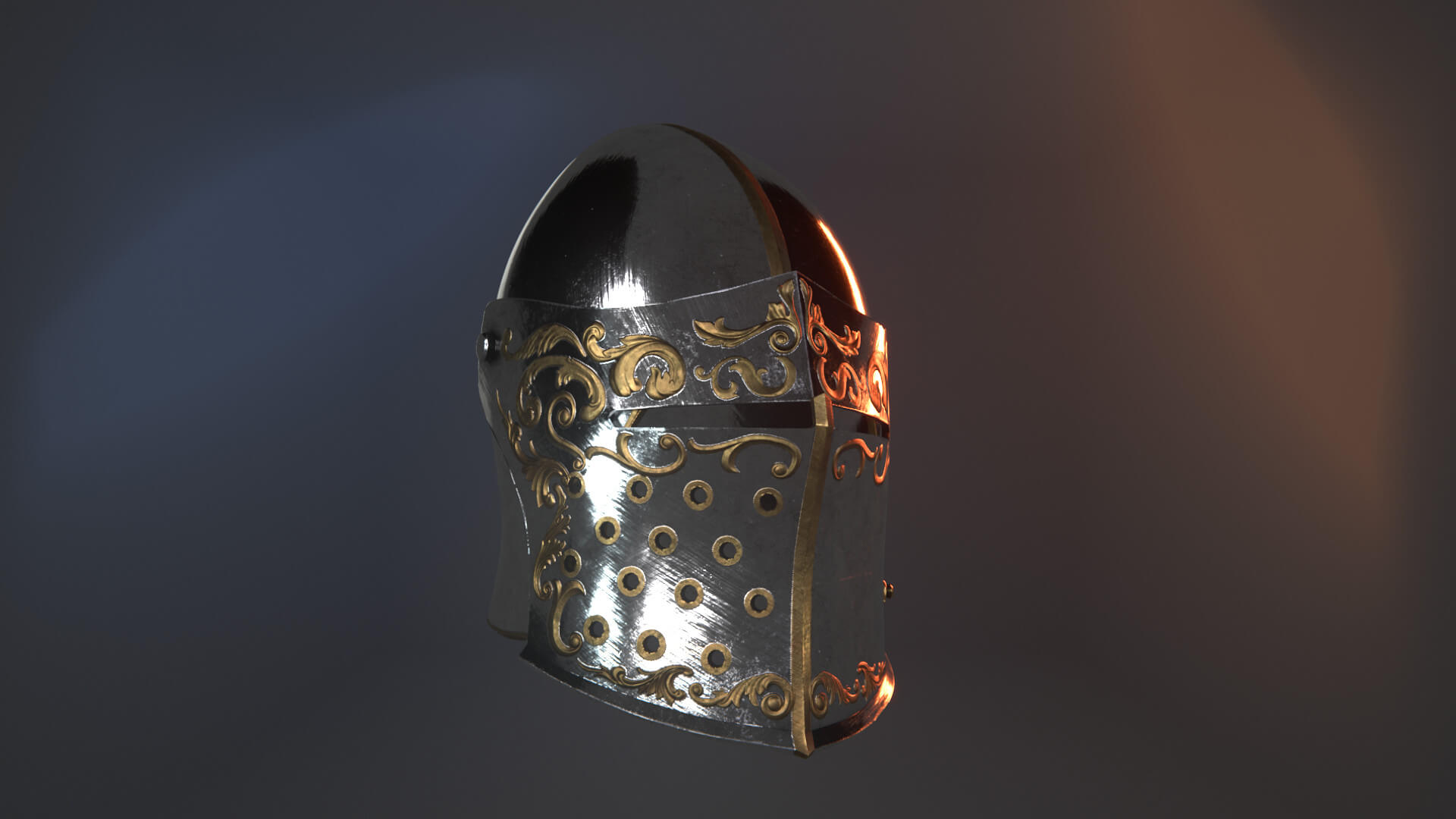 Bascinet with 4 skins - 3D Model by Lordische
