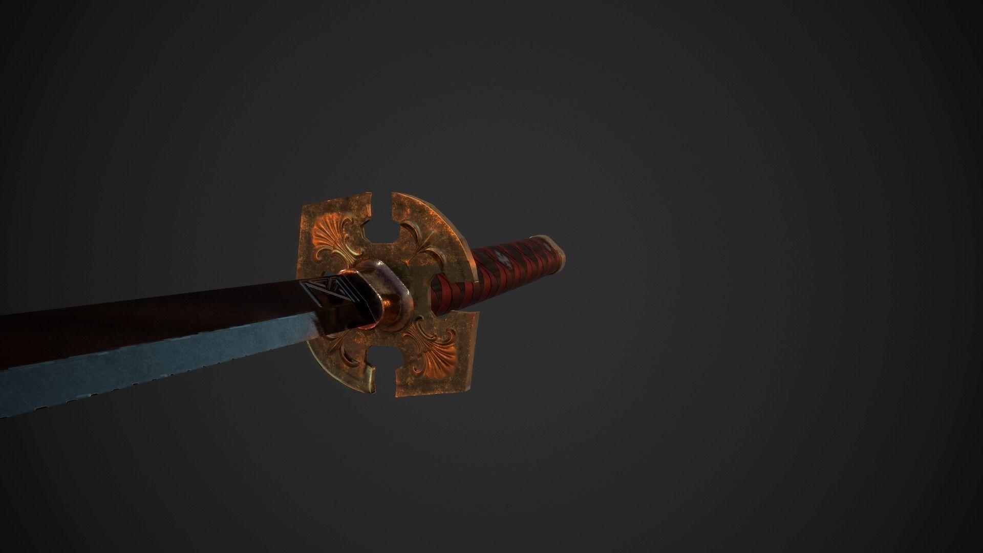 Katana Sword - 3D Model by Lordische