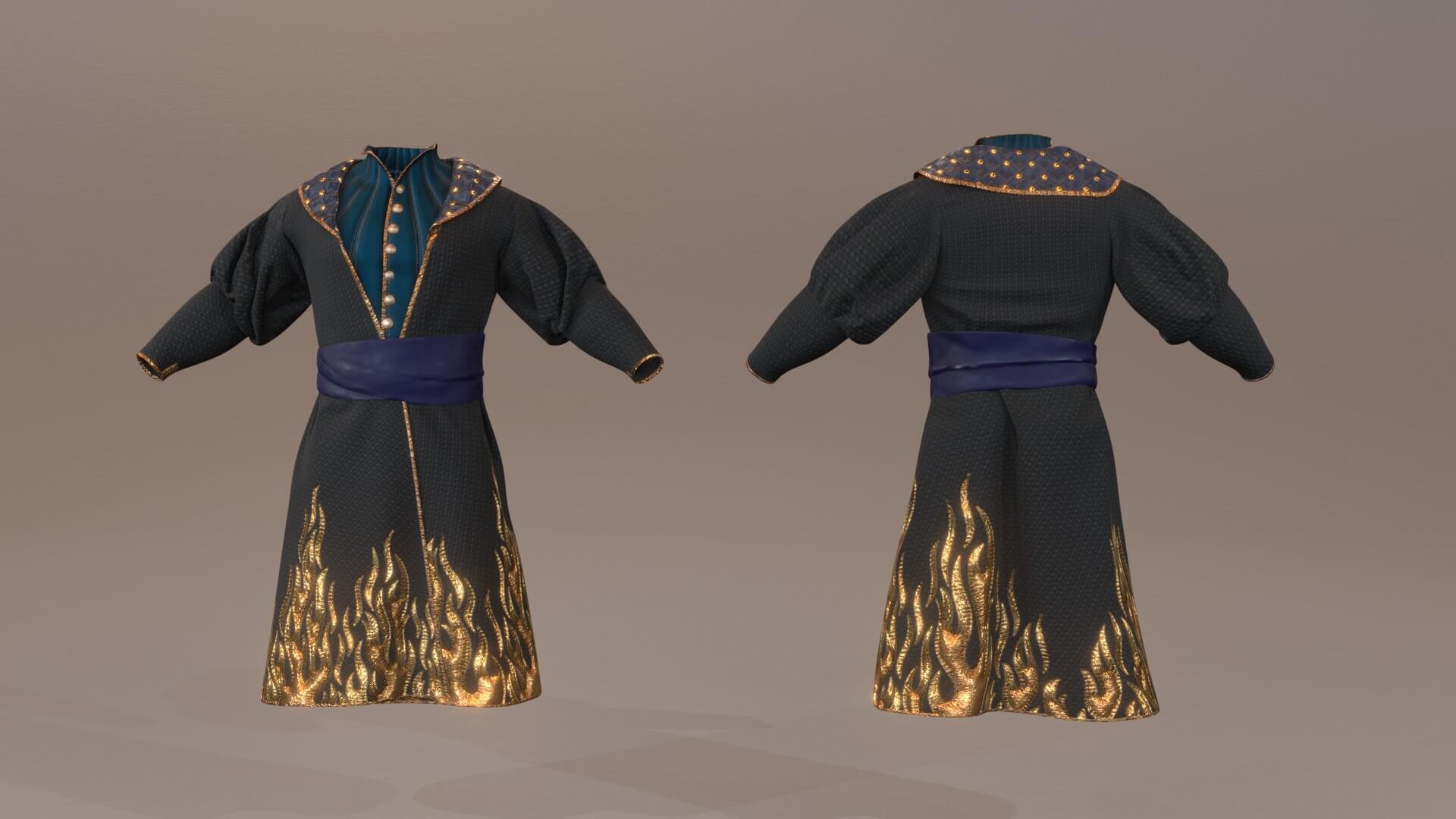 Mage Clothes - 3D Model by Lordische