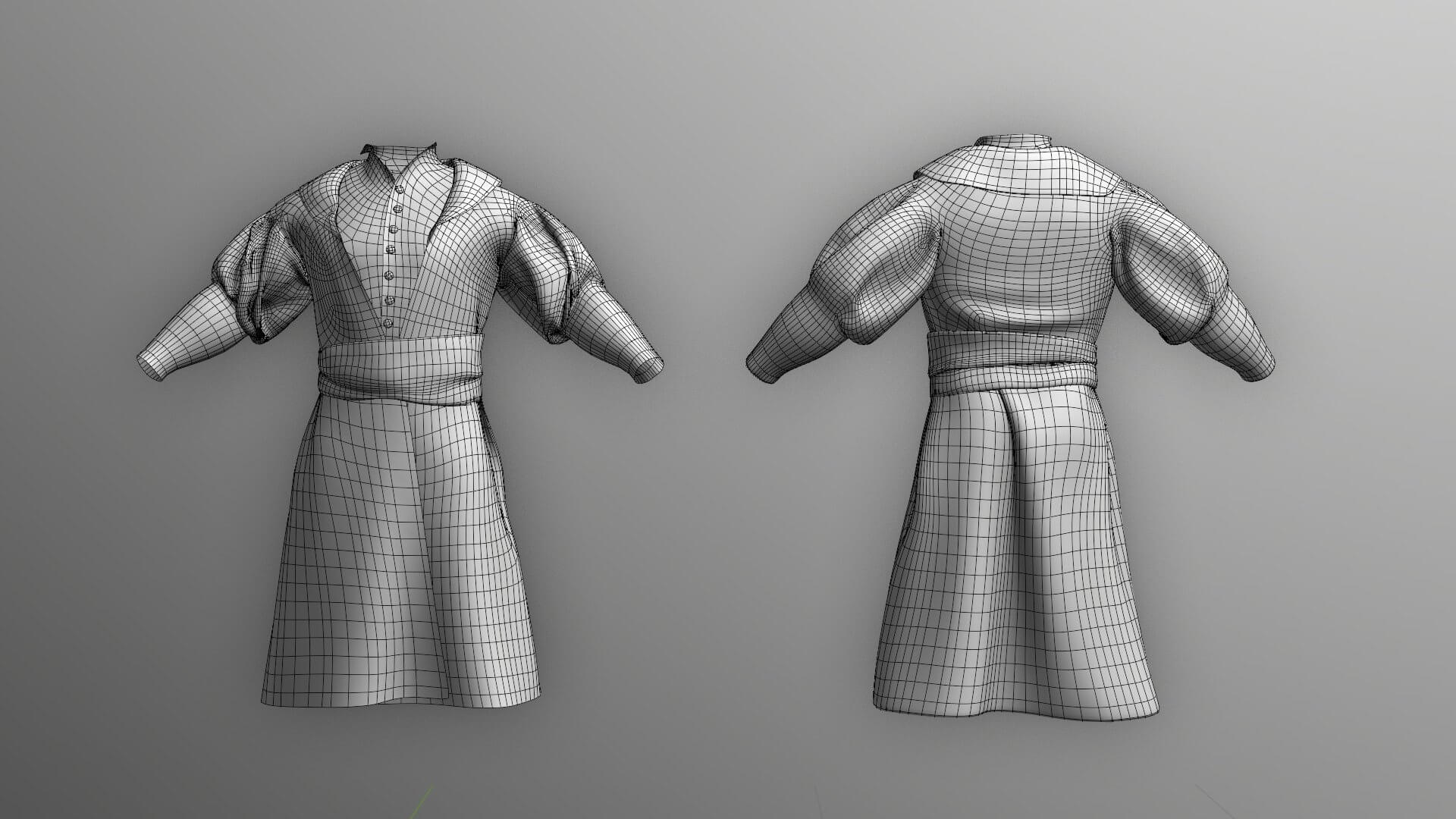 Mage Clothes - 3D Model by Lordische