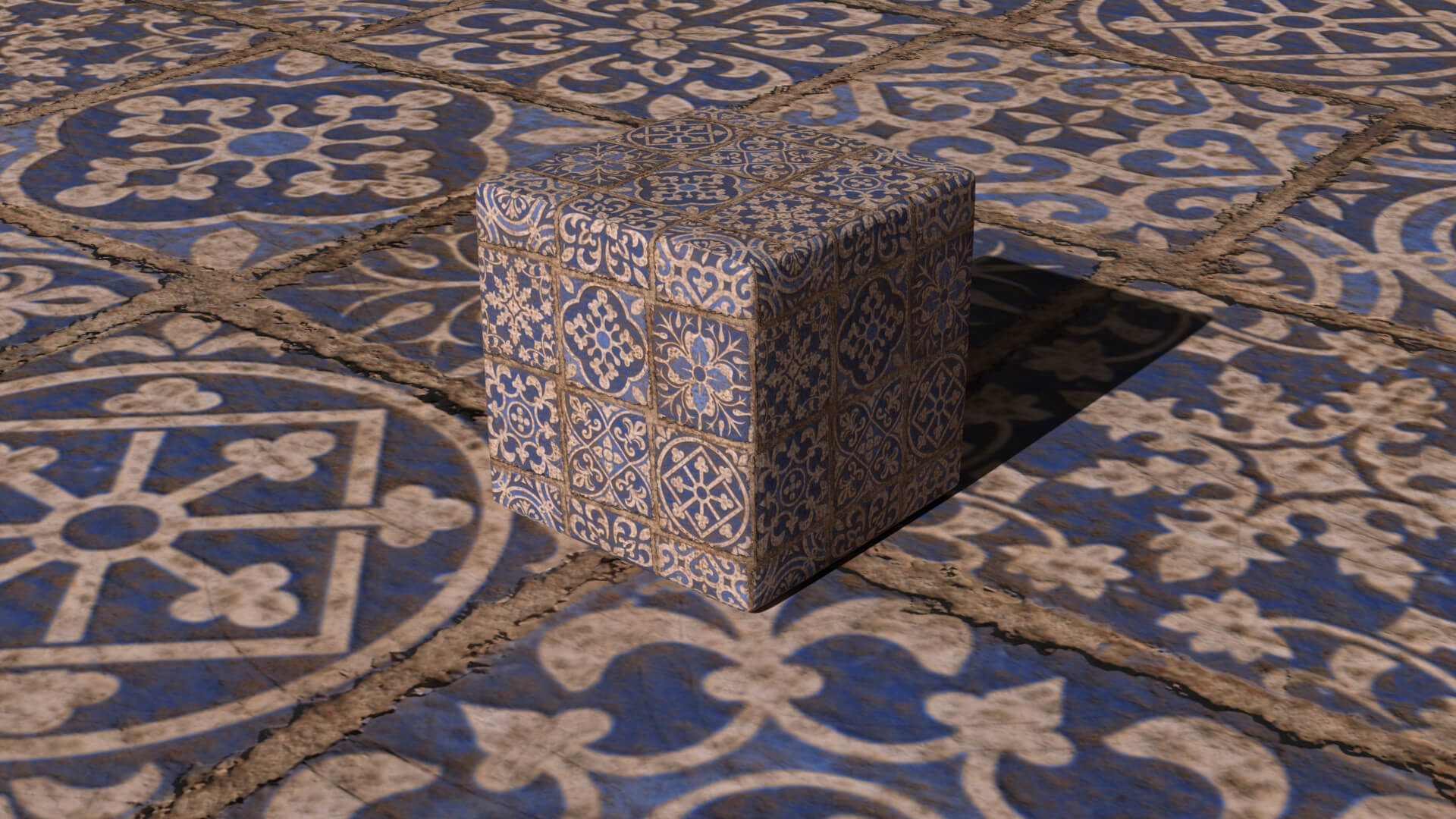 Old Medieval Pavement Mossy - 3D Texture by Lordische