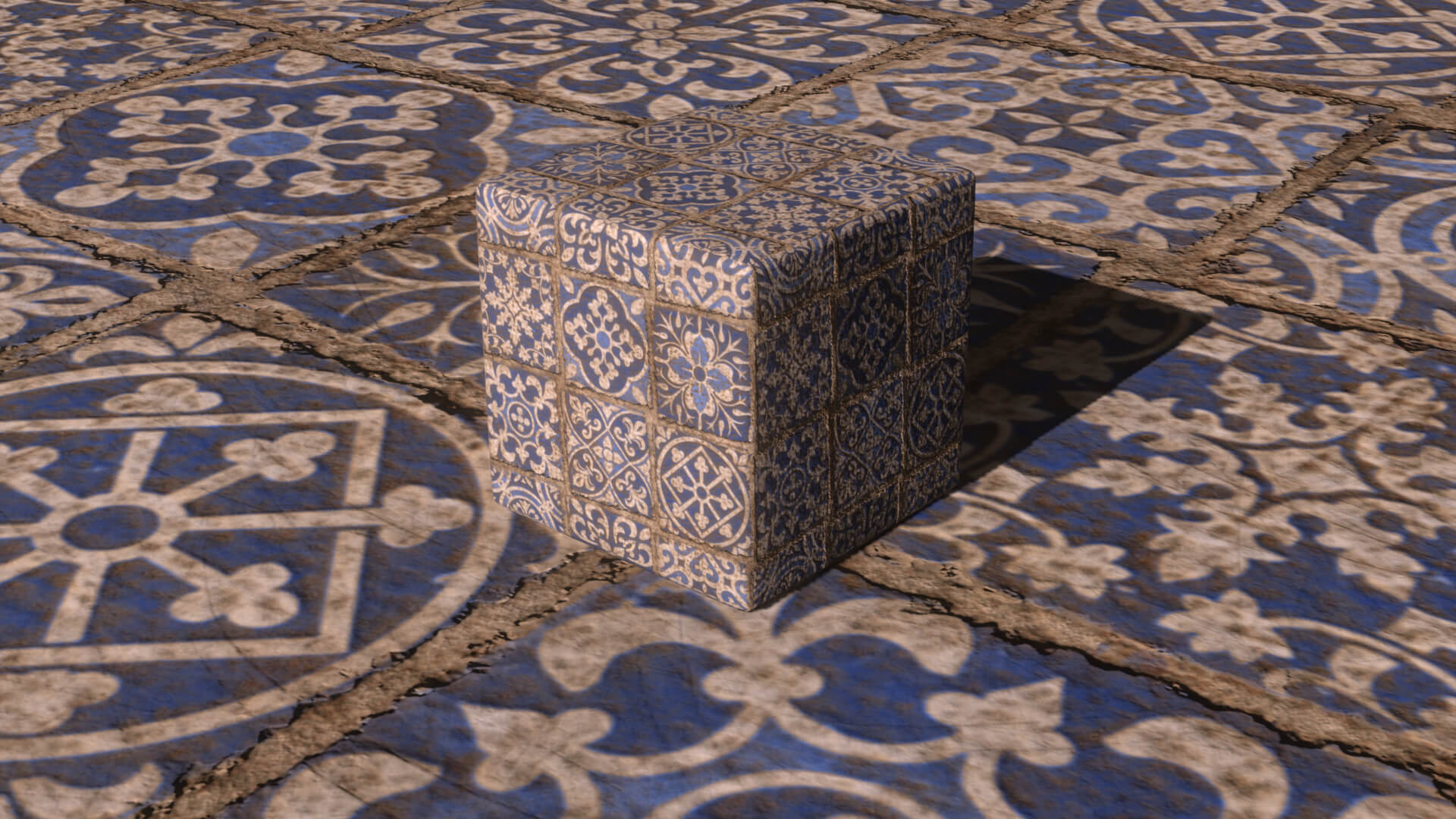 Old Medieval Pavement Mossy - 3D Texture by Lordische