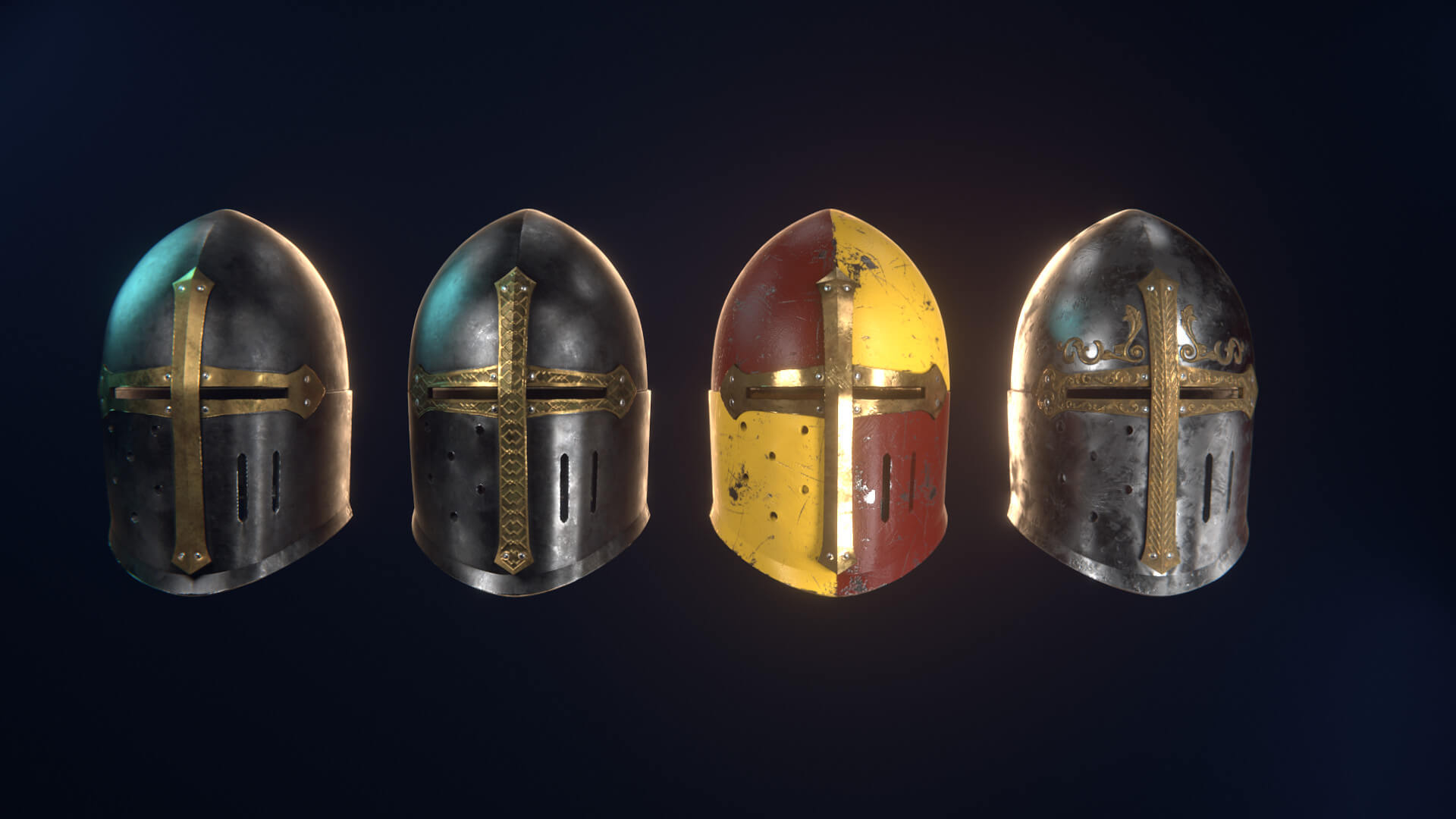 Tophelm with 4 skins - 3D Model by Lordische