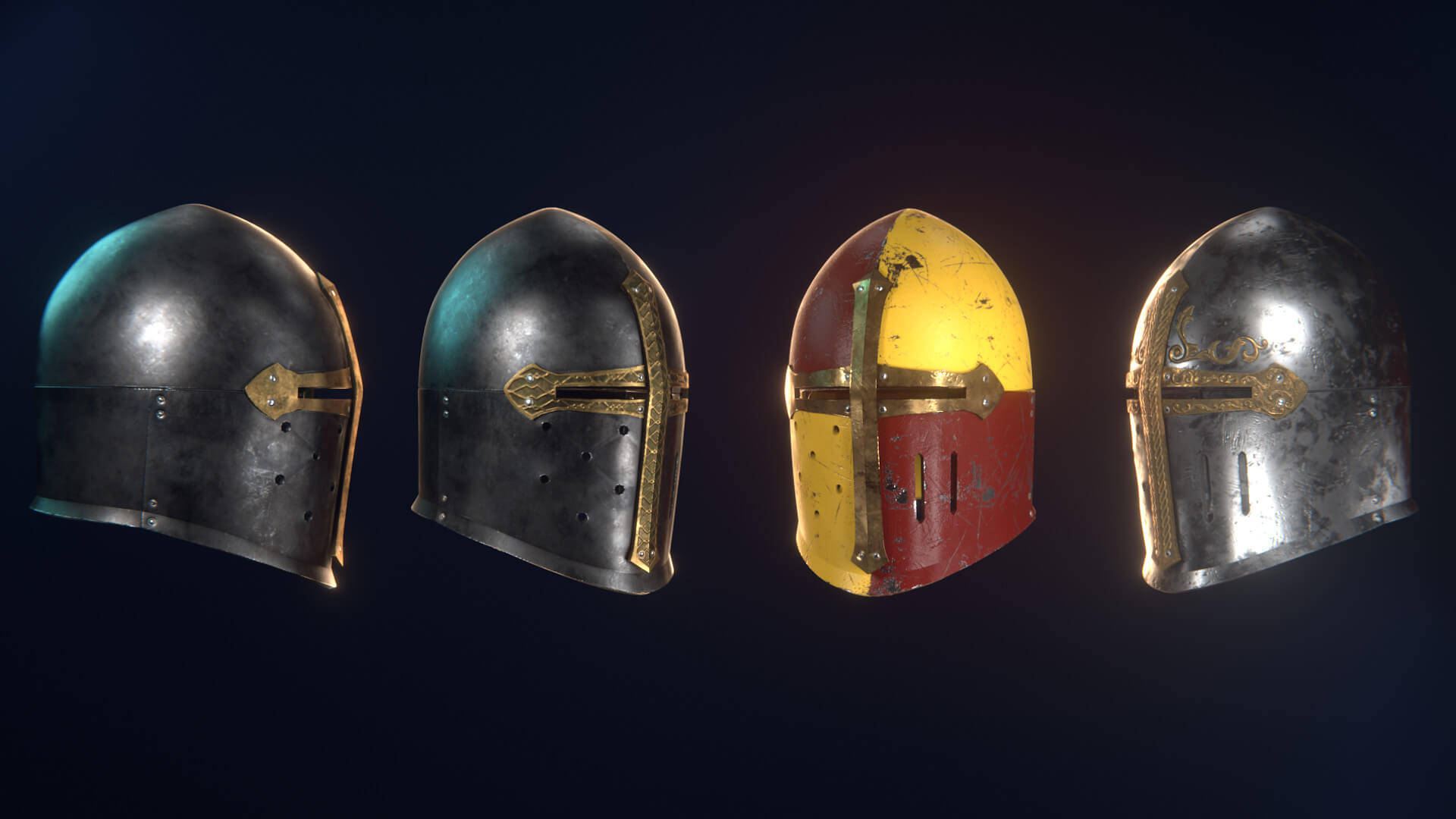 Tophelm with 4 skins - 3D Model by Lordische