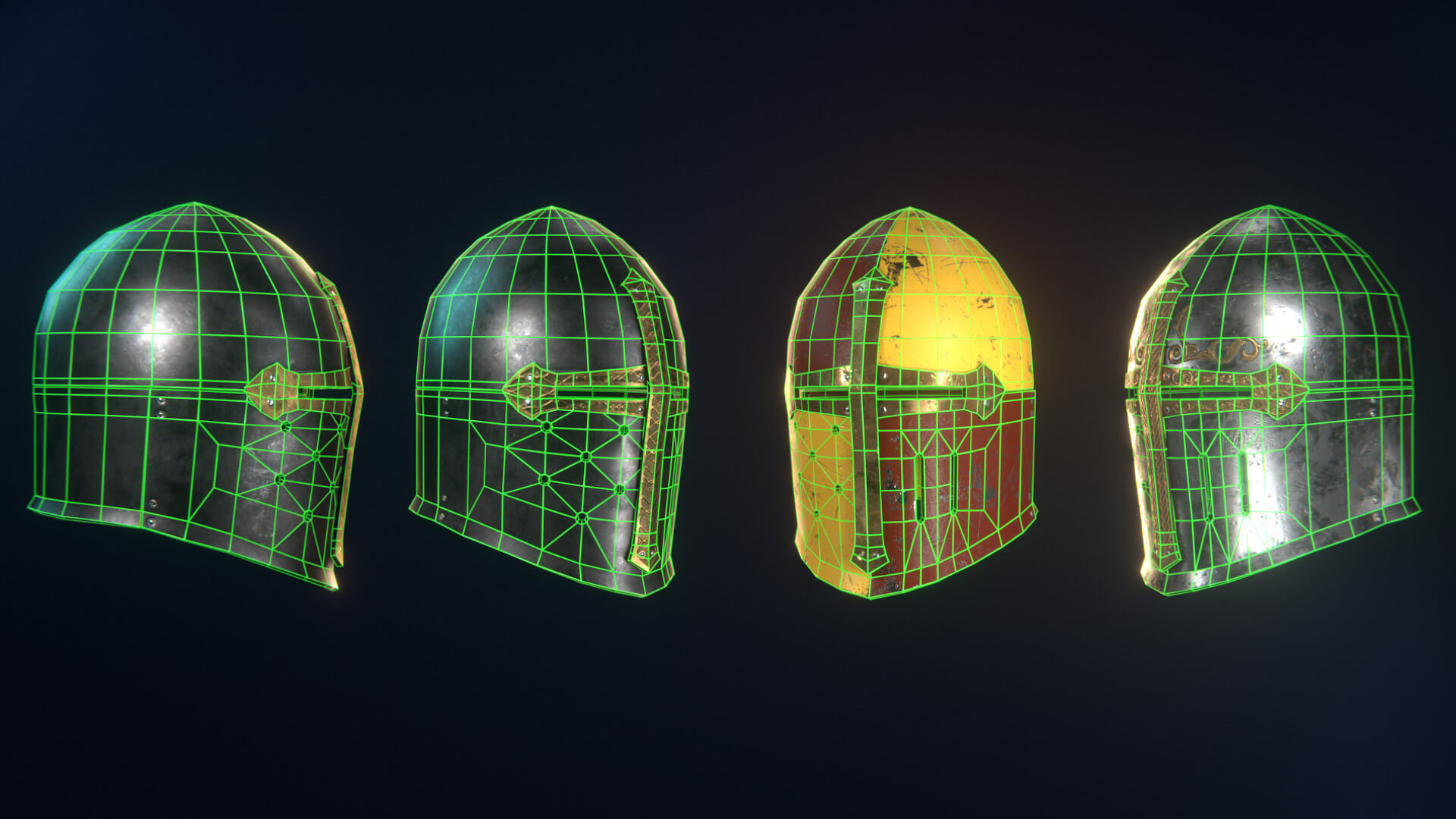Tophelm with 4 skins - 3D Model by Lordische