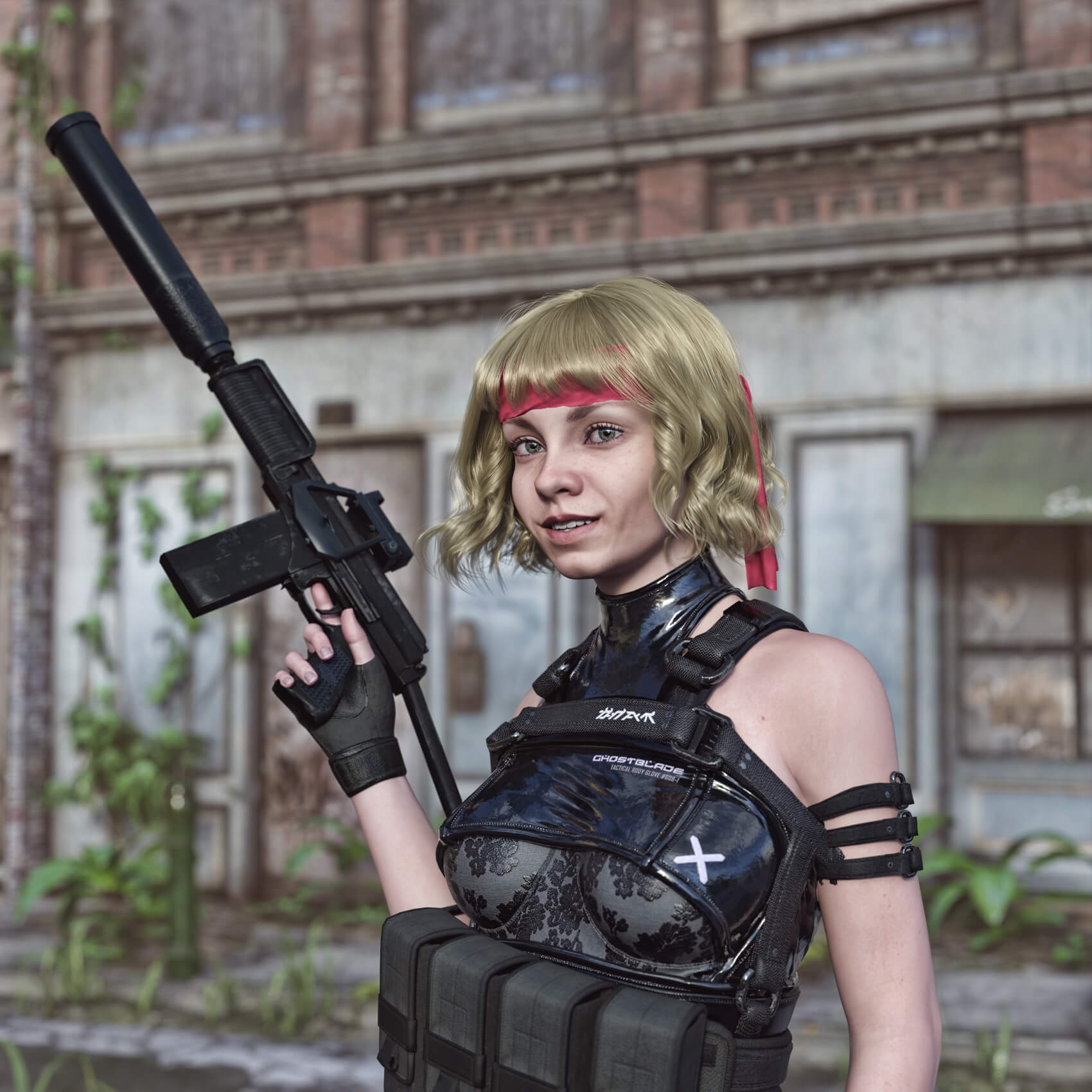 9A-91 Silenced Rifle for G8F Daz Content by Loriel