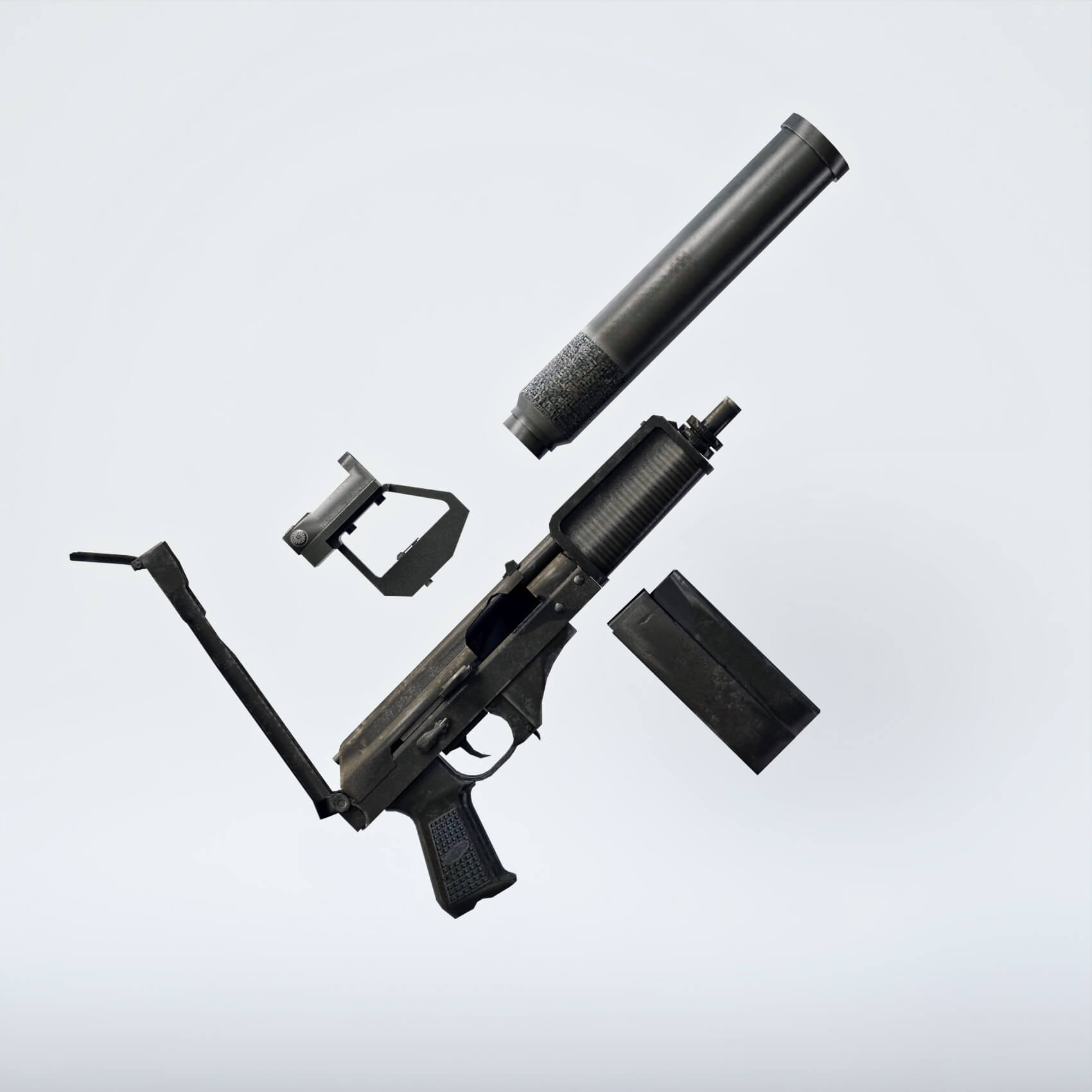 9A-91 Silenced Rifle for G8F Daz Content by Loriel