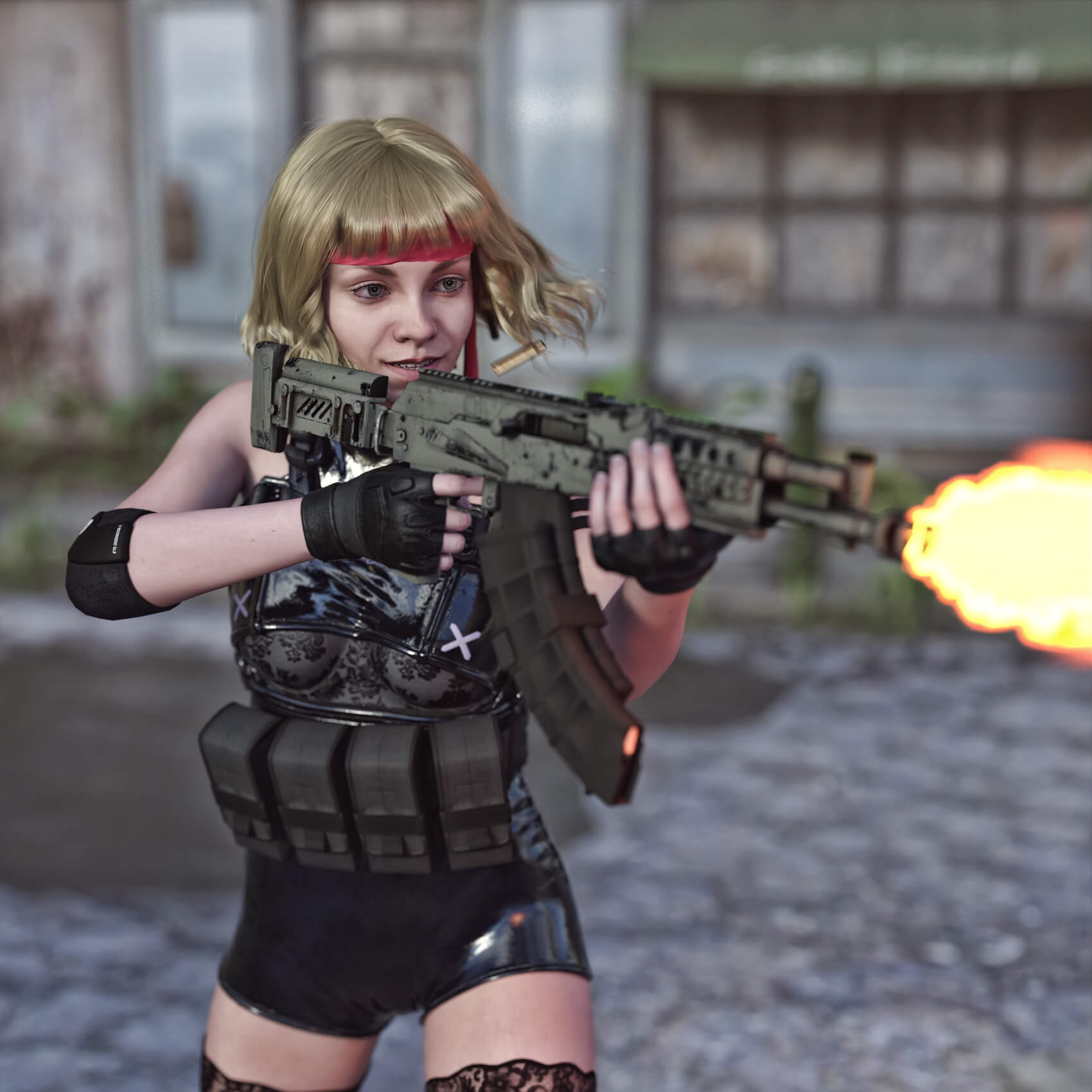 AK 105 Gun for G8F - Daz Content by Loriel