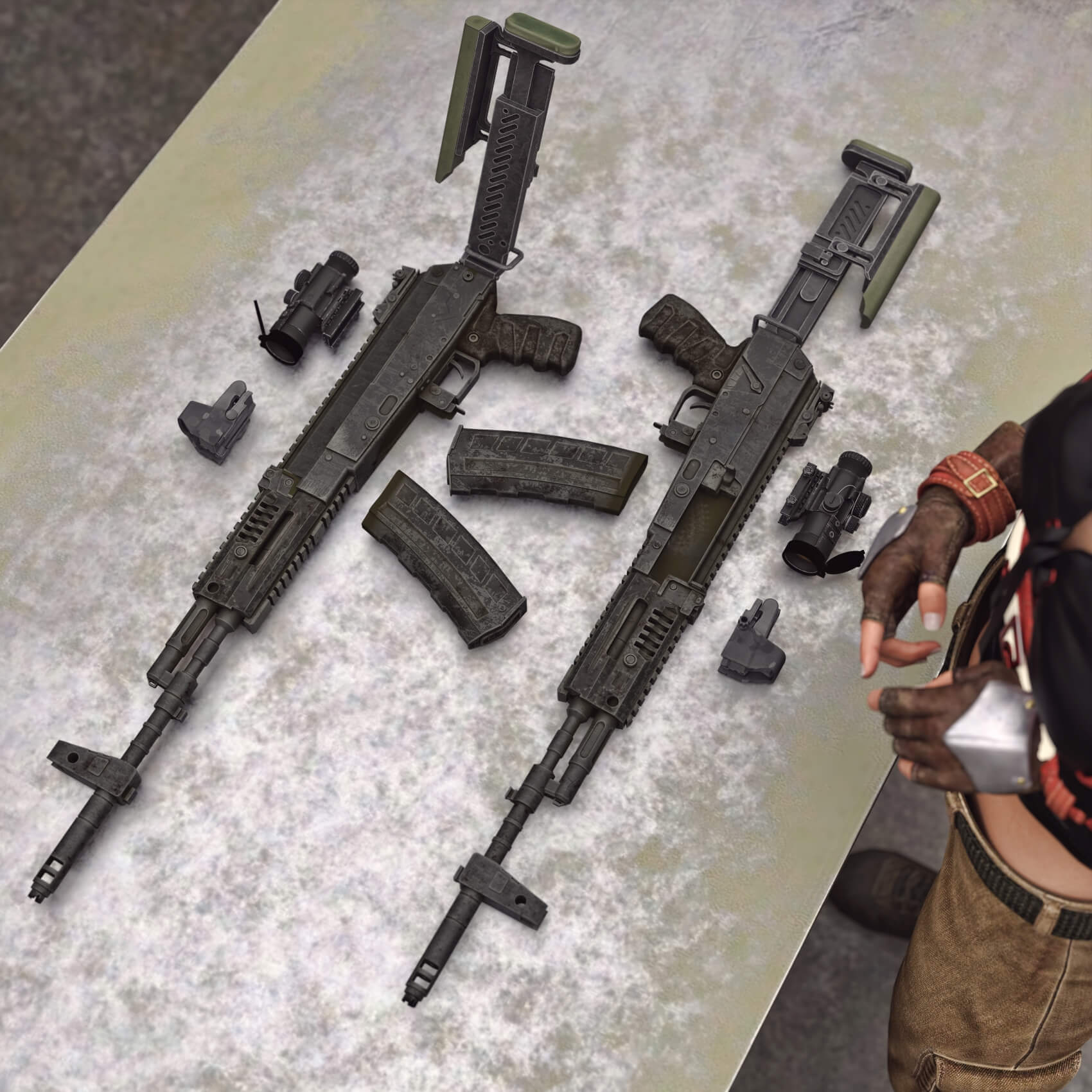 AK12 Rifle for G8F - Daz Content by Loriel