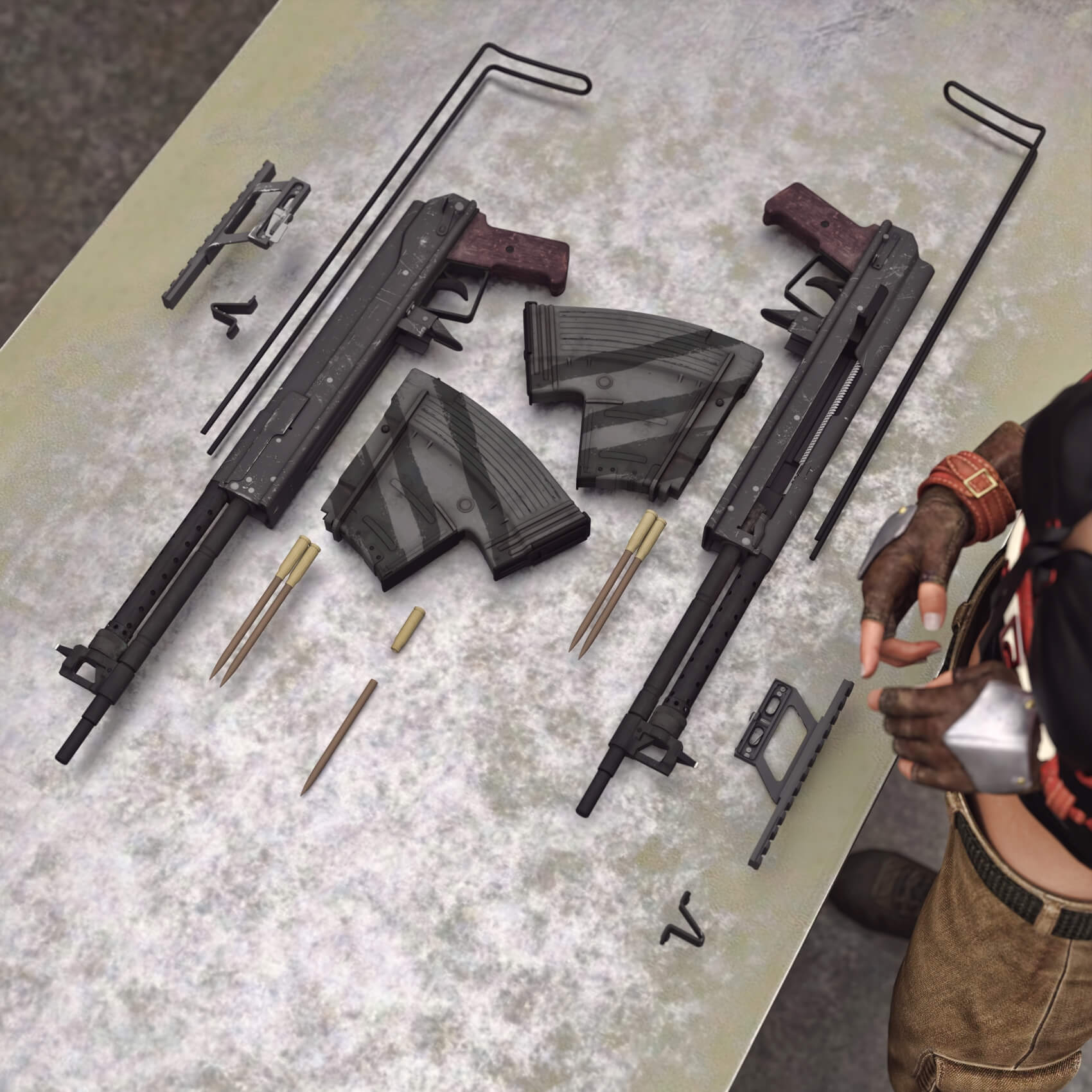 Aps Underwater Rifle V2 for G8F - Daz Content by Loriel