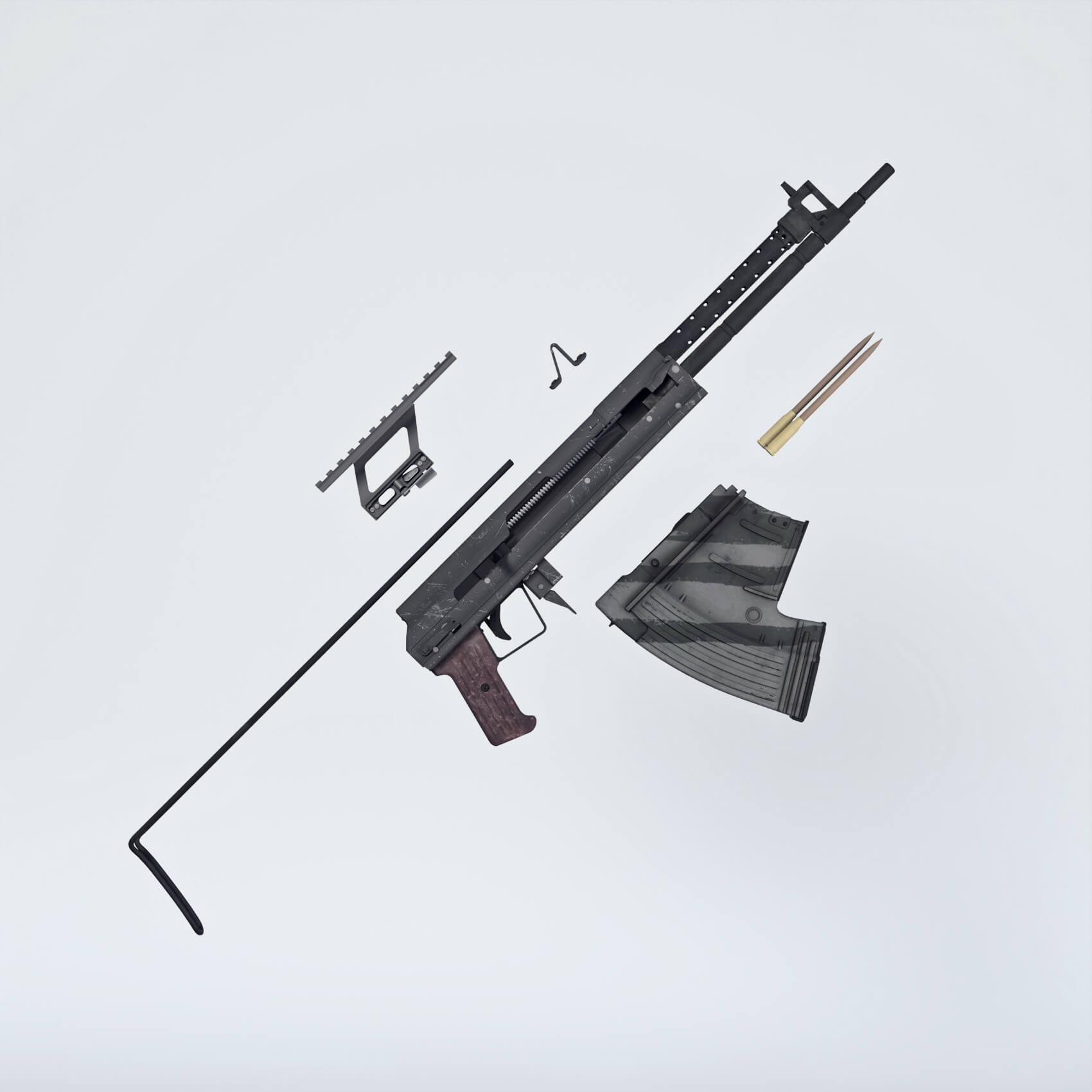 Aps Underwater CW Rifle V2 for G8F - Daz Content by Loriel