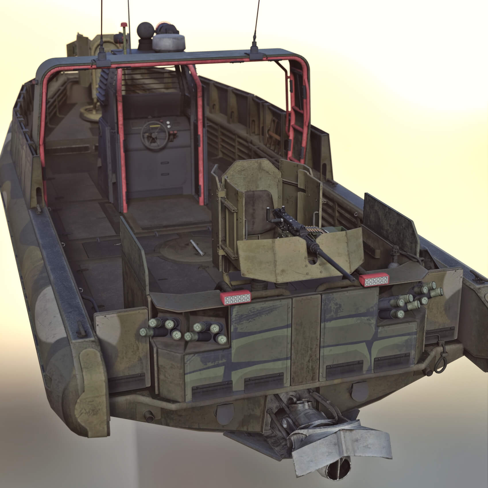 Armored Patrol Boat for DAZ3D - Daz Content by Loriel