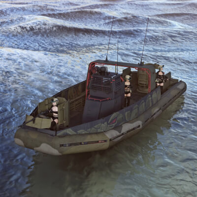 Armored Patrol Boat COD for Daz3D - Daz Content by Loriel